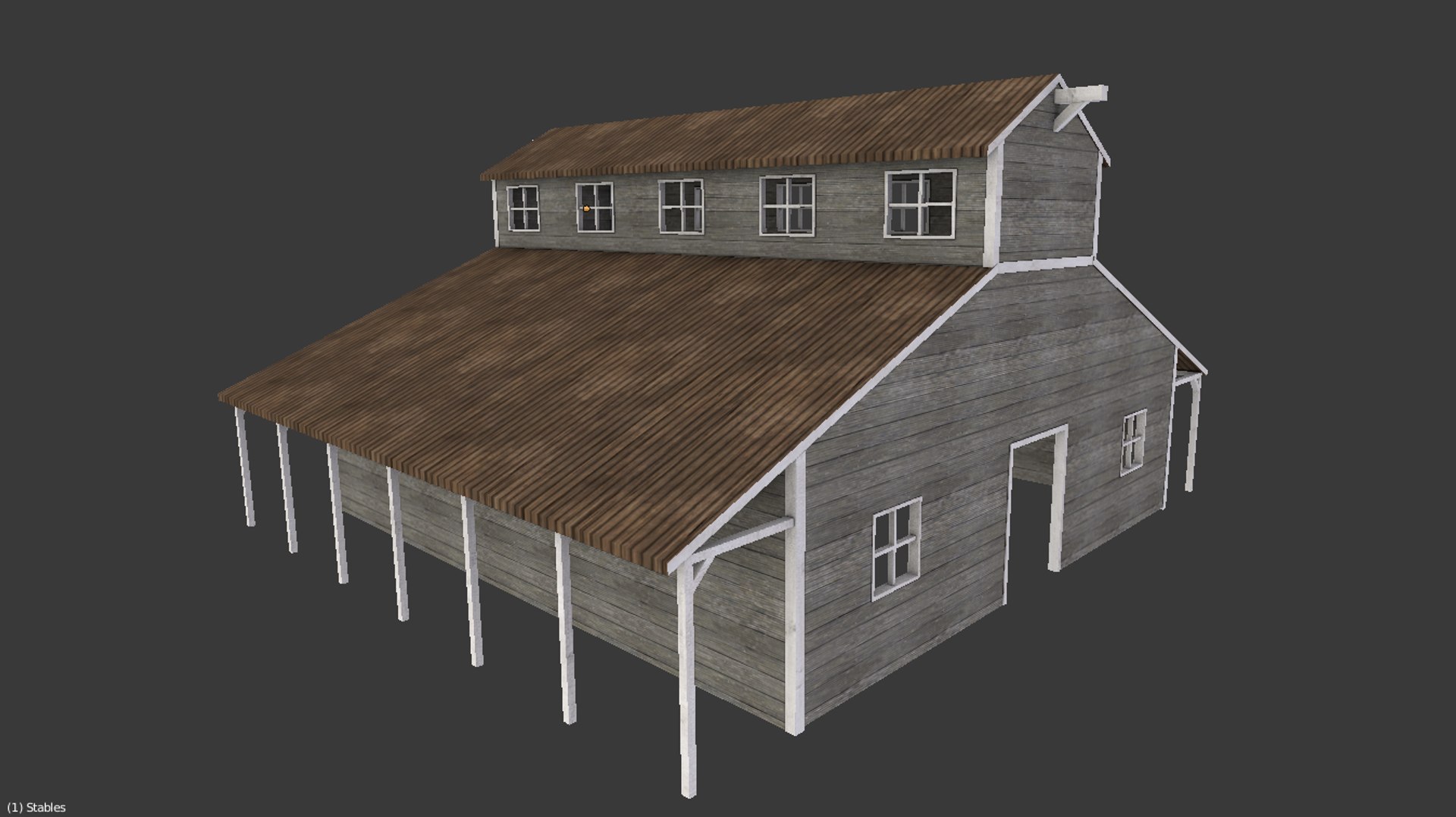 Western Stables 3D - TurboSquid 1431449