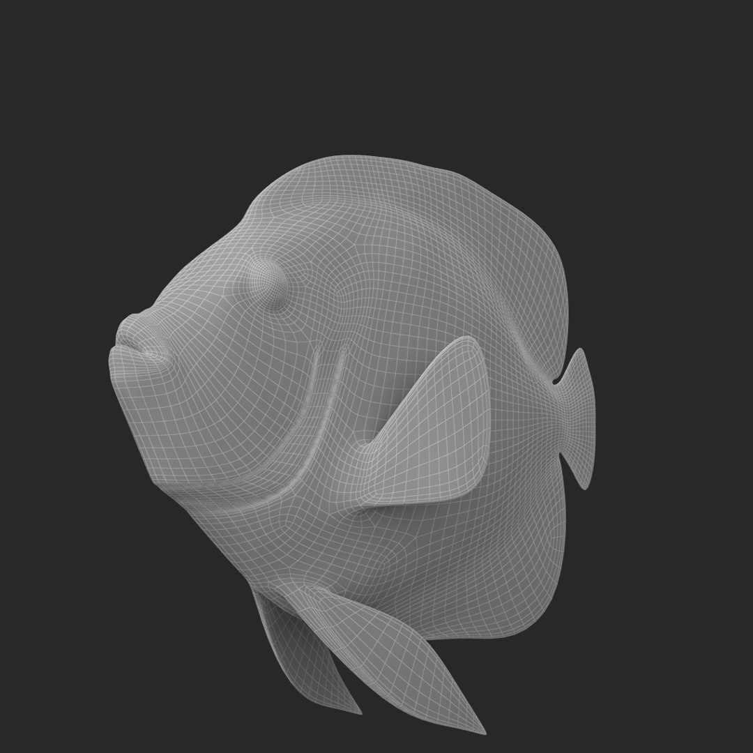 3D batterfly imperator fish - TurboSquid 1294443