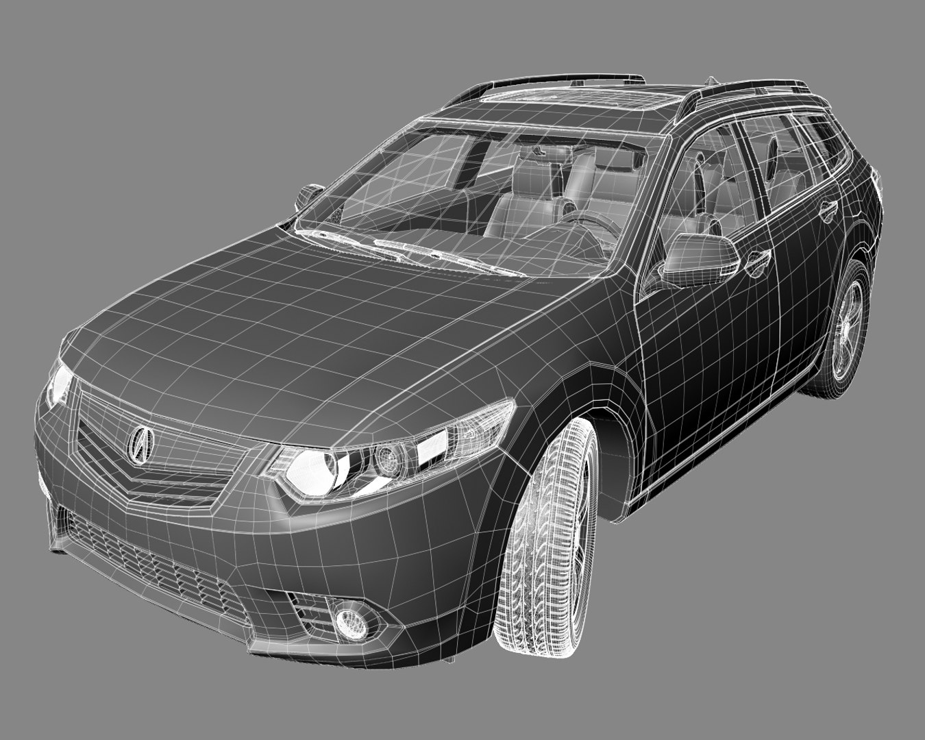 3d Model Acura Tsx Wagon 2015