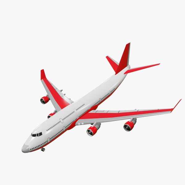 Boeing 747 red custom texture 3D - TurboSquid 2035231