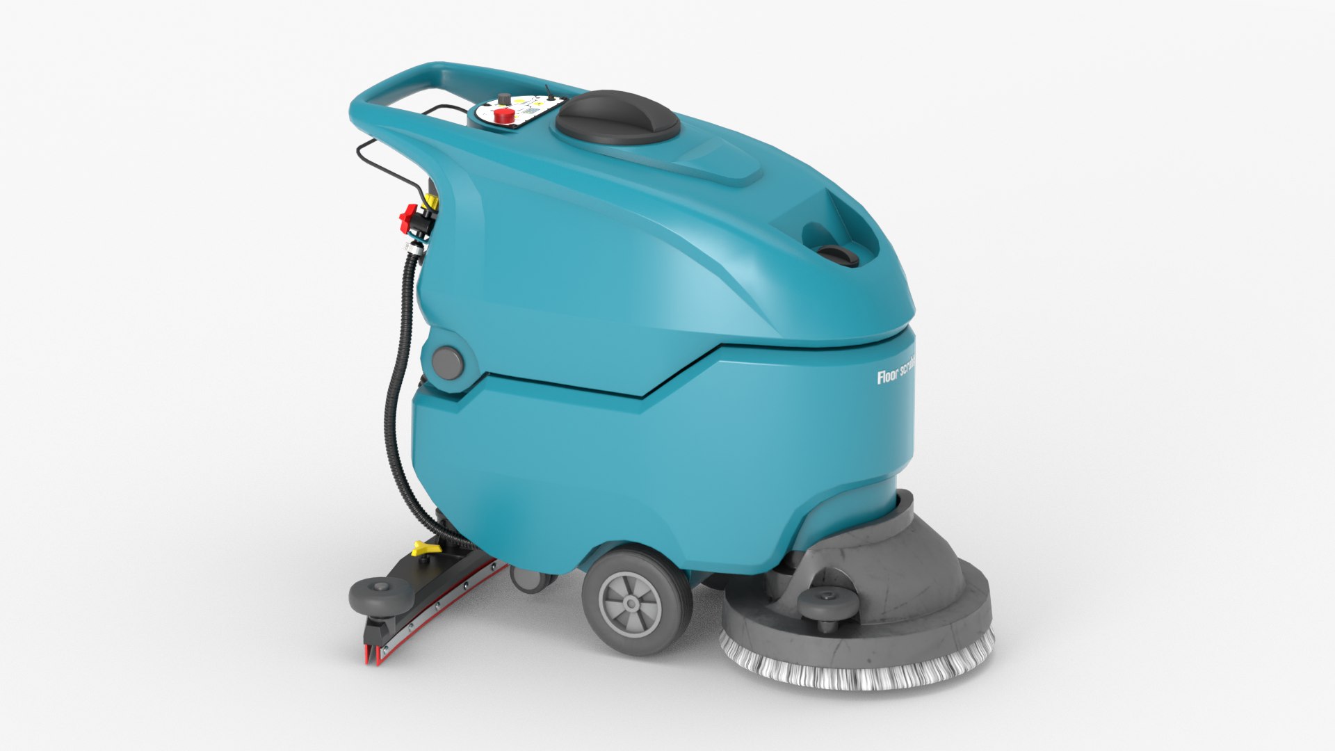 Floor Scrubber Machine 3D Model - TurboSquid 2238344