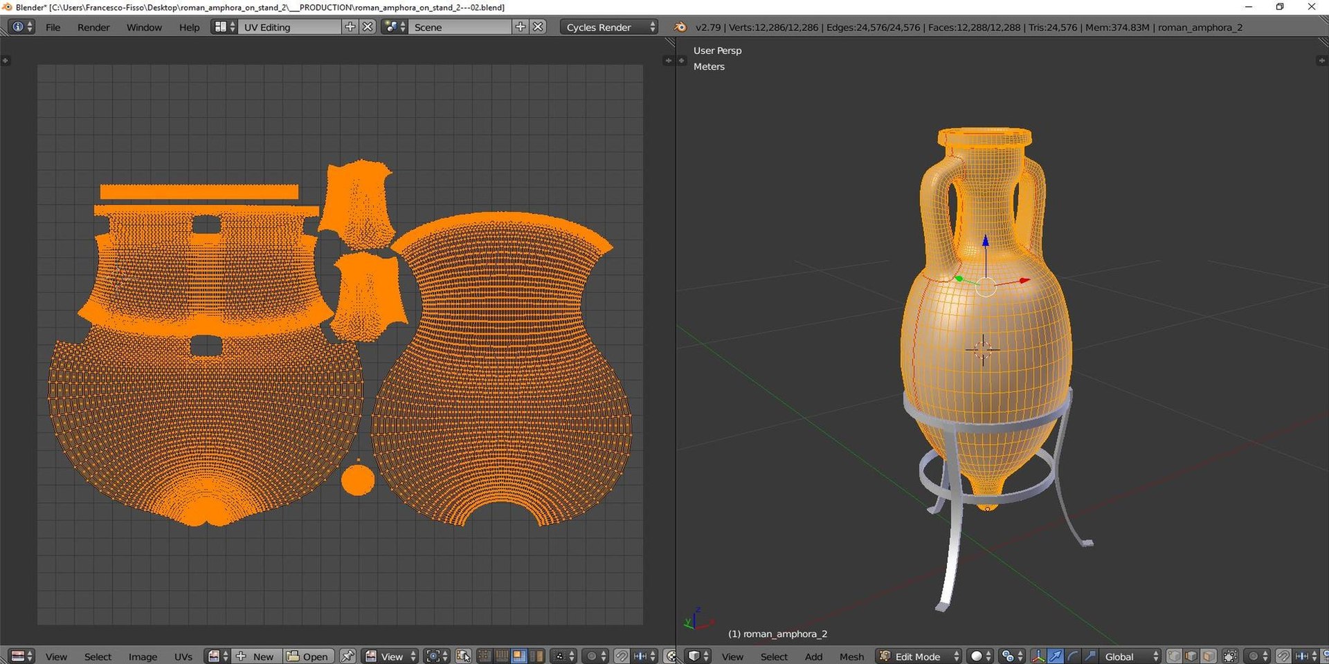 Roman amphora stand 2 3D - TurboSquid 1406861