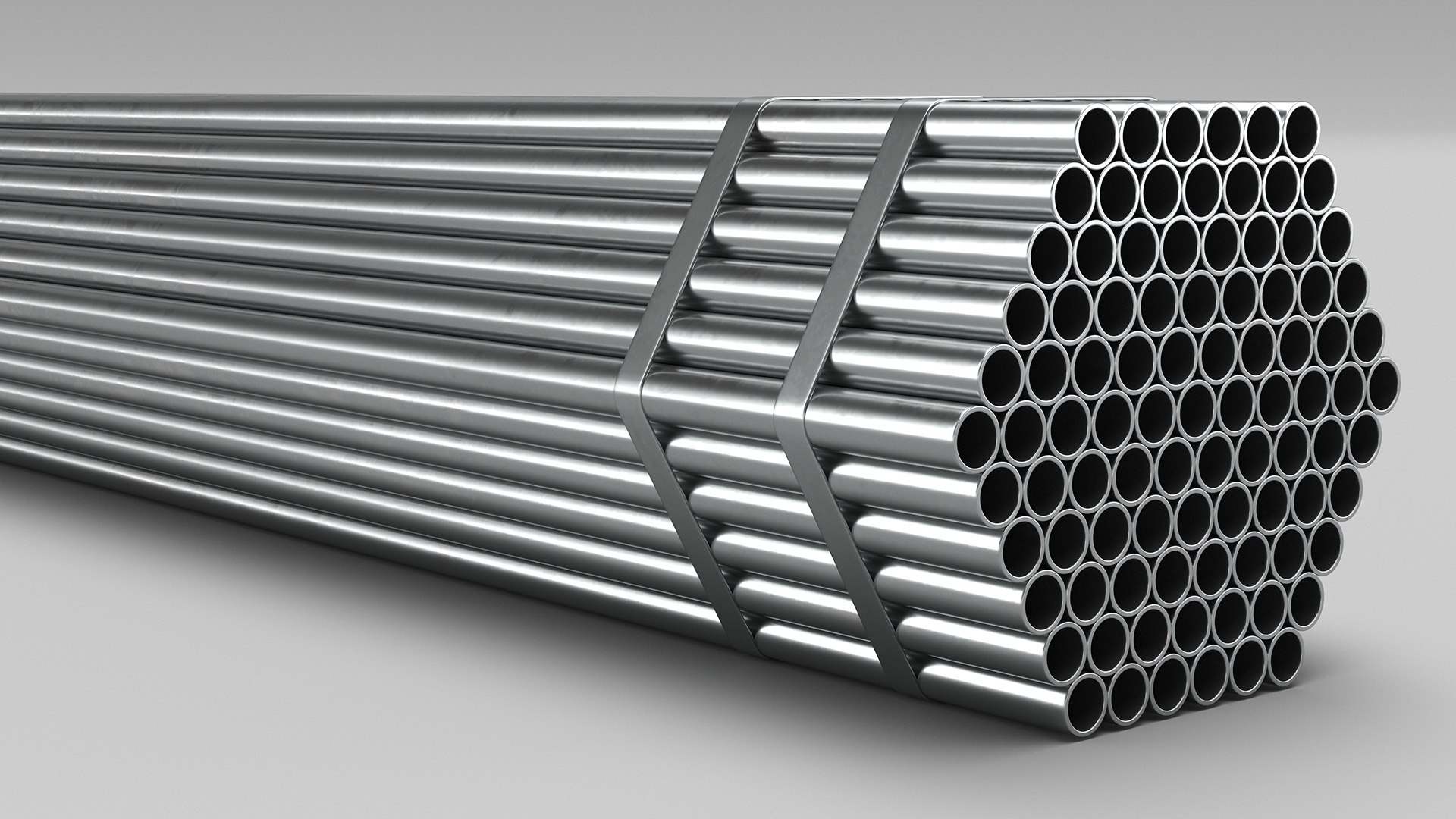 3D Model Thin Steel Pipes Bundle 6 Meters - TurboSquid 2212219