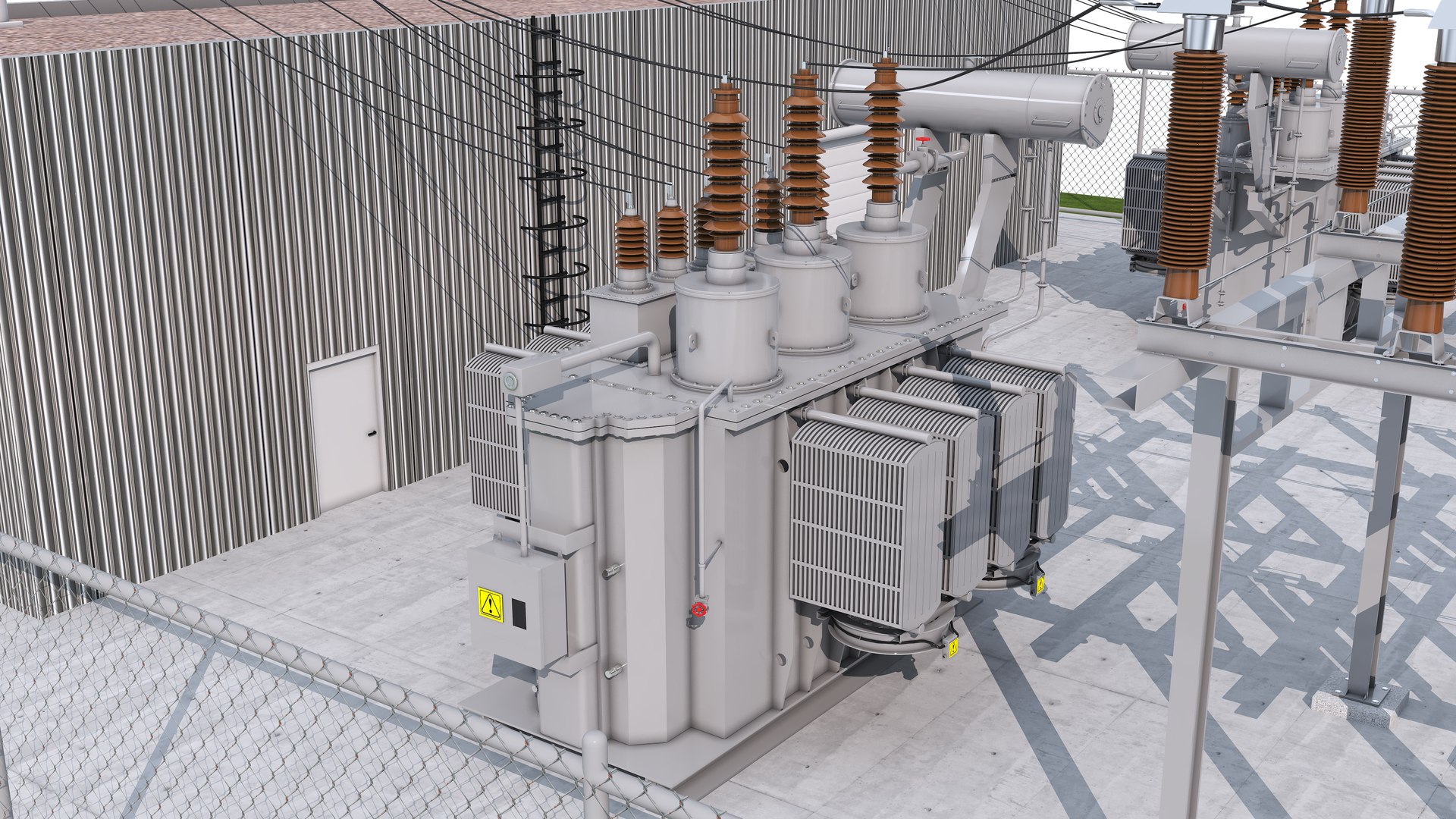 3D Solar Farm And Electrical Substation Model - TurboSquid 2208498