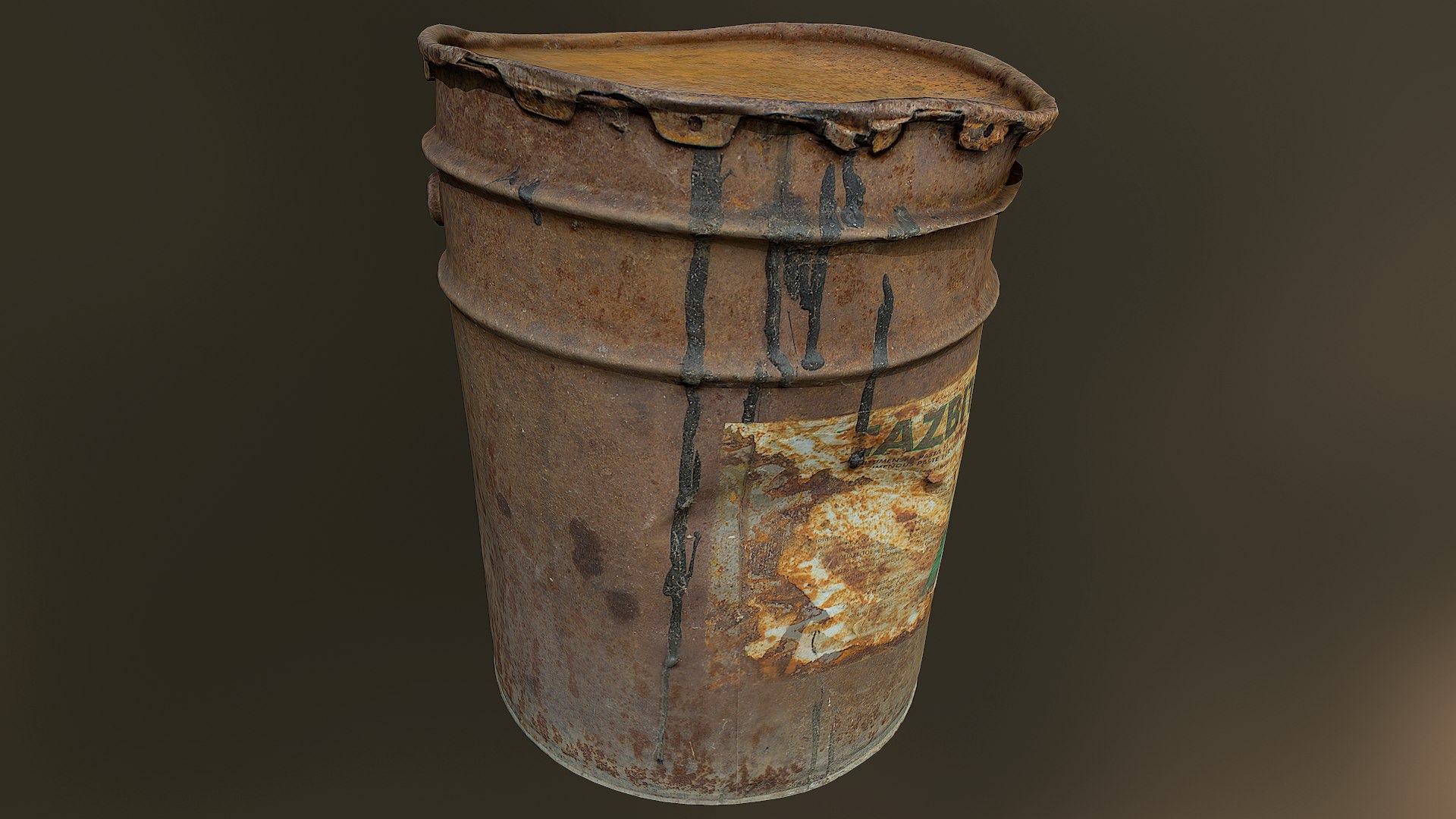3D model old rusty oil barrel - TurboSquid 1272582
