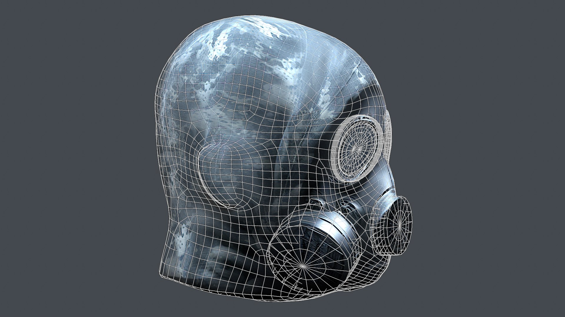 3D Gas Mask Protection Futuristic Isolated Equipment - TurboSquid 2029263