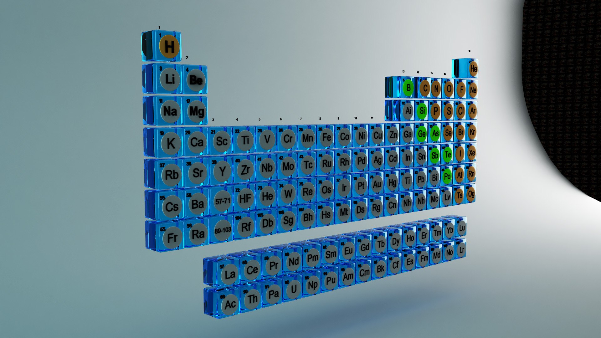 3D Periodic Table Glass - TurboSquid 1610193