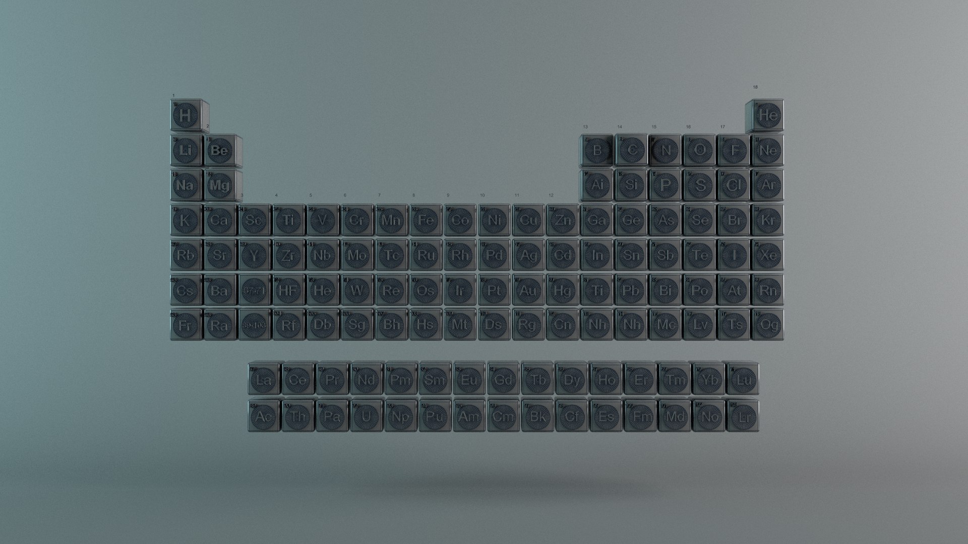3D Periodic Table Glass - TurboSquid 1610193