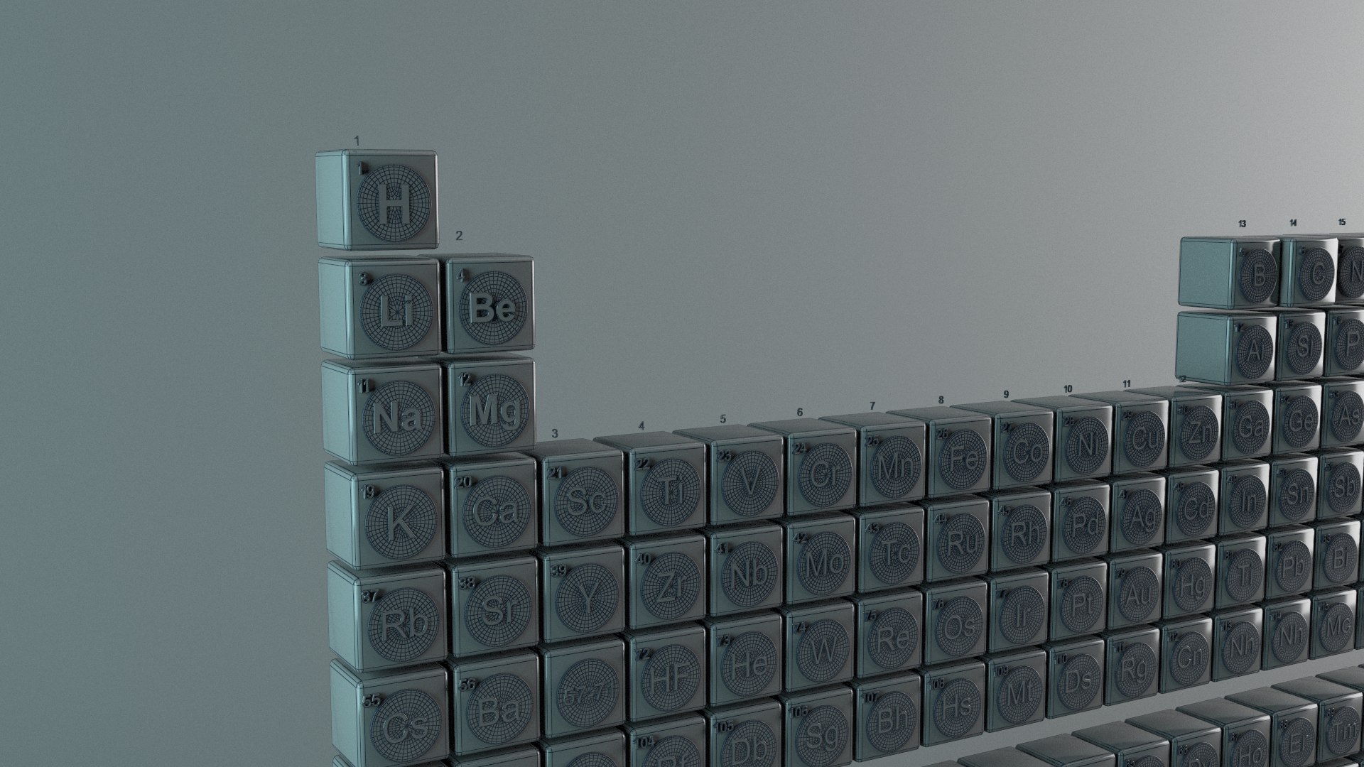 3D Periodic Table Glass - TurboSquid 1610193