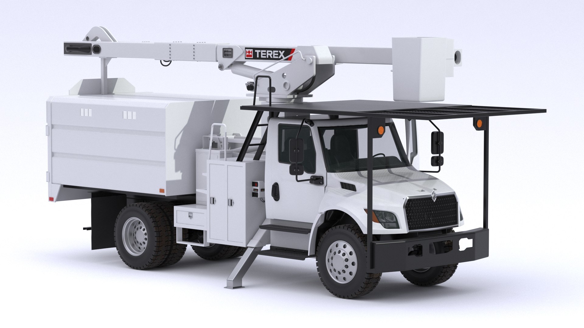 3D International MV607 Tree Truck With Terex XT Pro 70 Forestry Boom ...