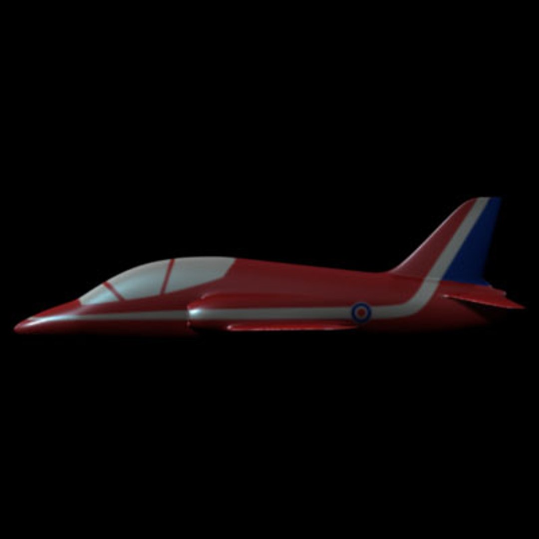 3d Red Arrow Hawk Plane Model