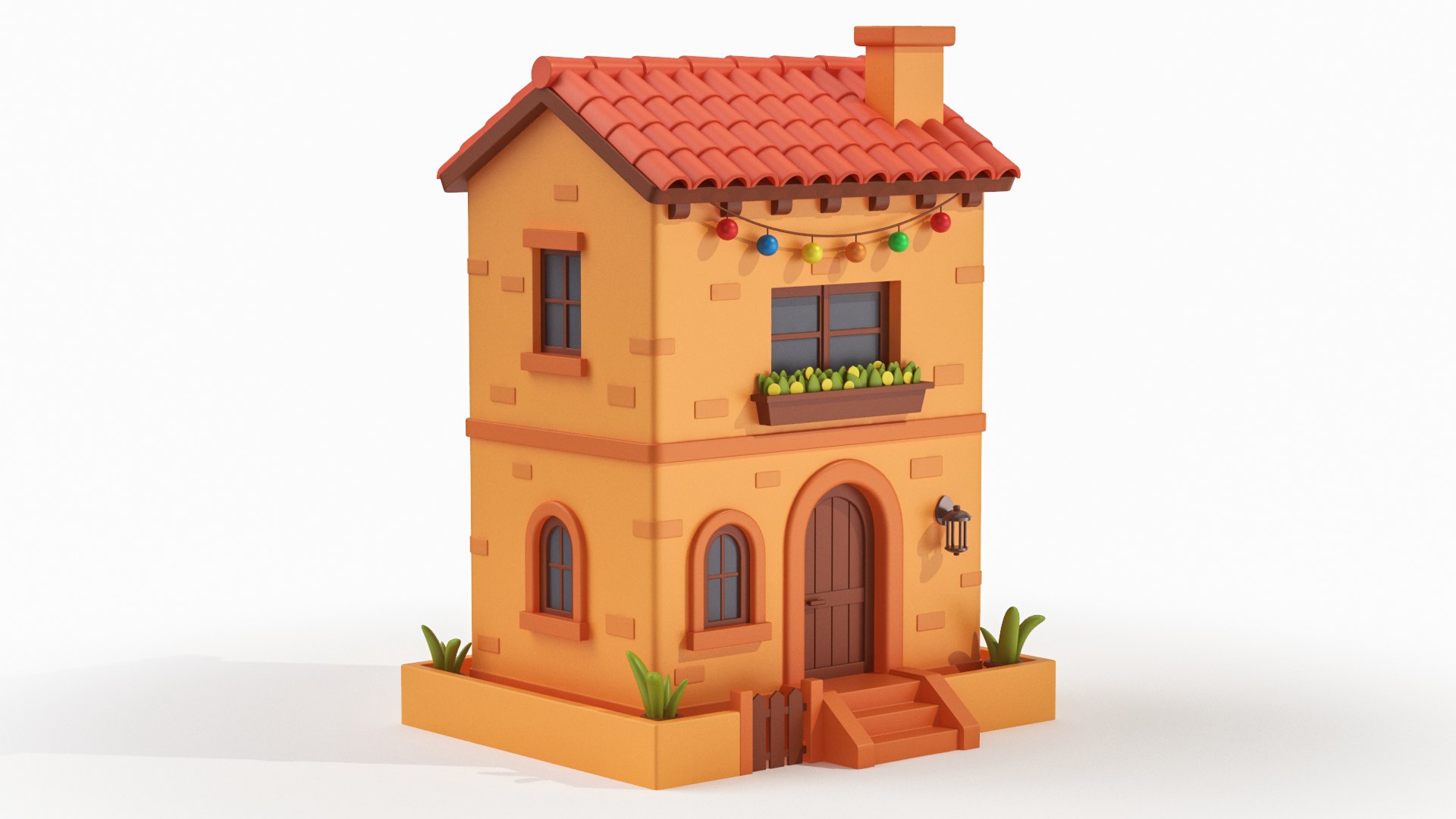 Latin American Cartoonish House Low Poly 3D Model 3D Model - TurboSquid ...