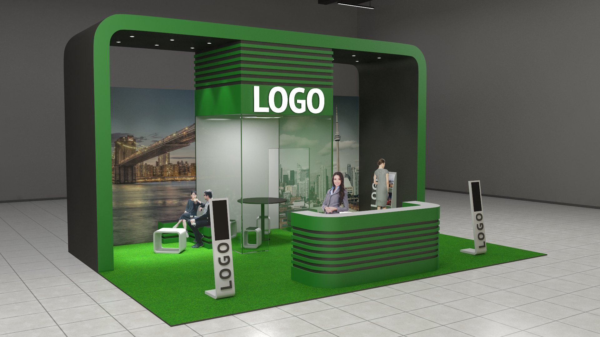 Exhibition Expo Stand Model - TurboSquid 1541764