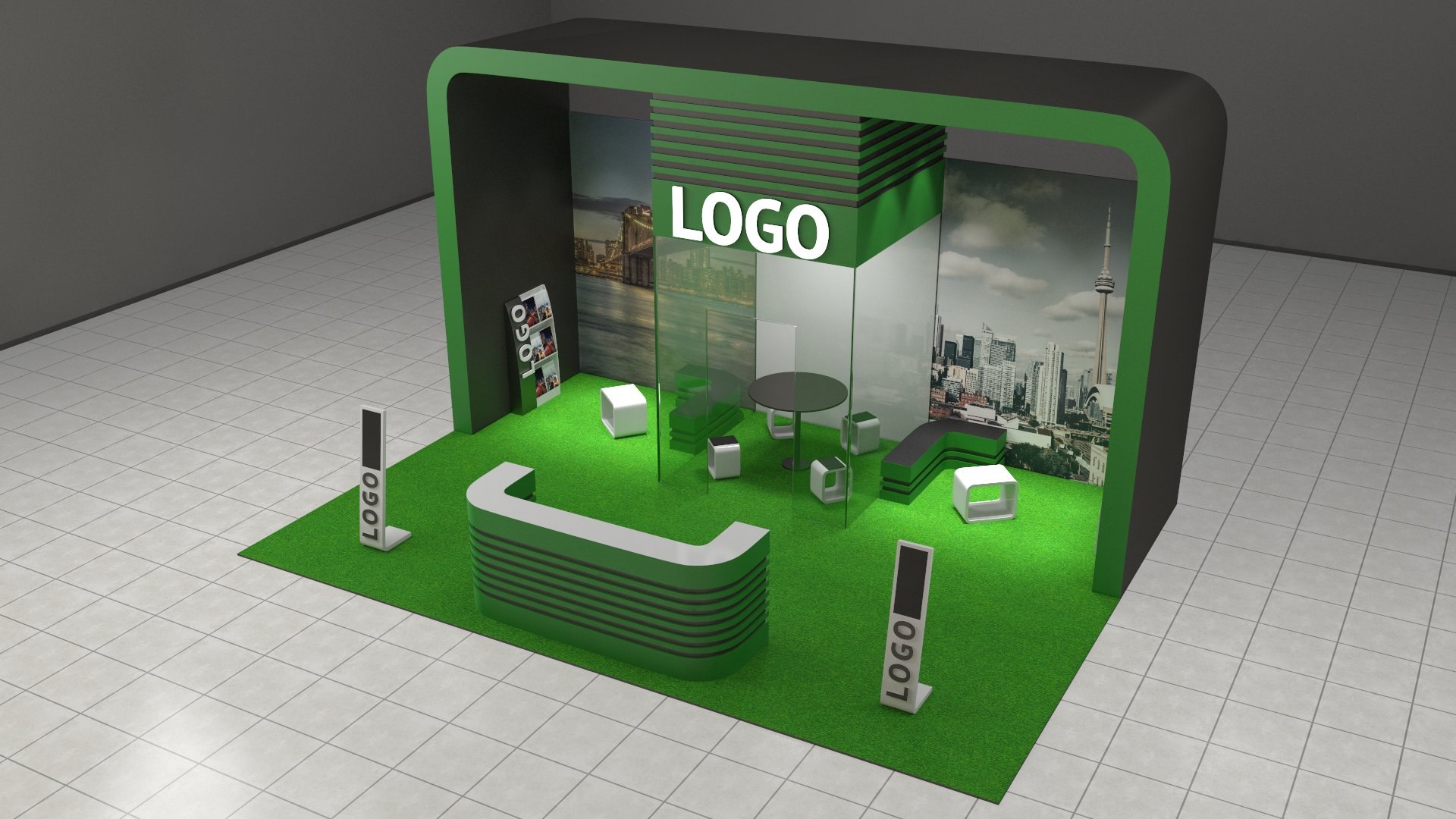 Exhibition Expo Stand Model - TurboSquid 1541764