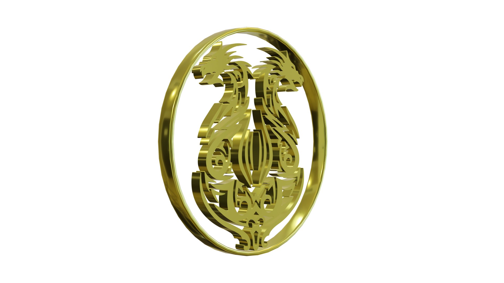 Dragon Gold Medal 3D Model - TurboSquid 2181088