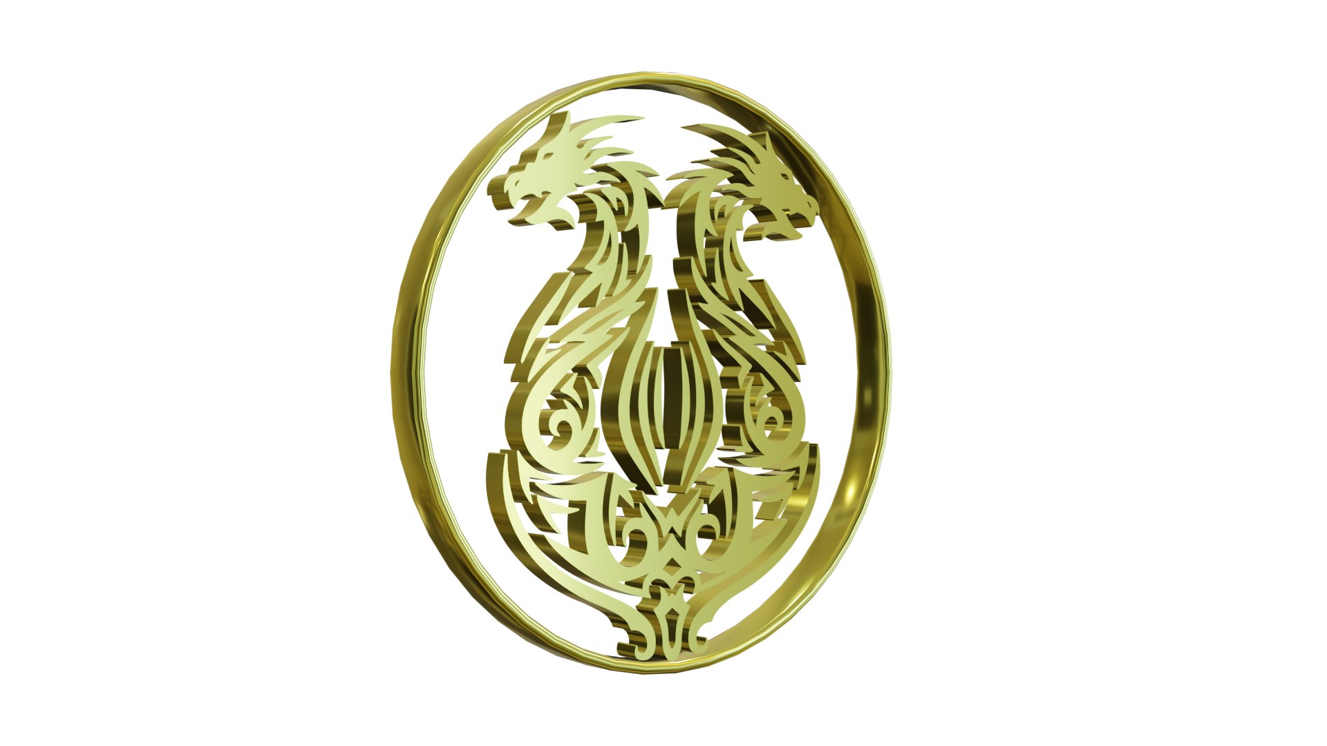 Dragon Gold Medal 3D Model - TurboSquid 2181088