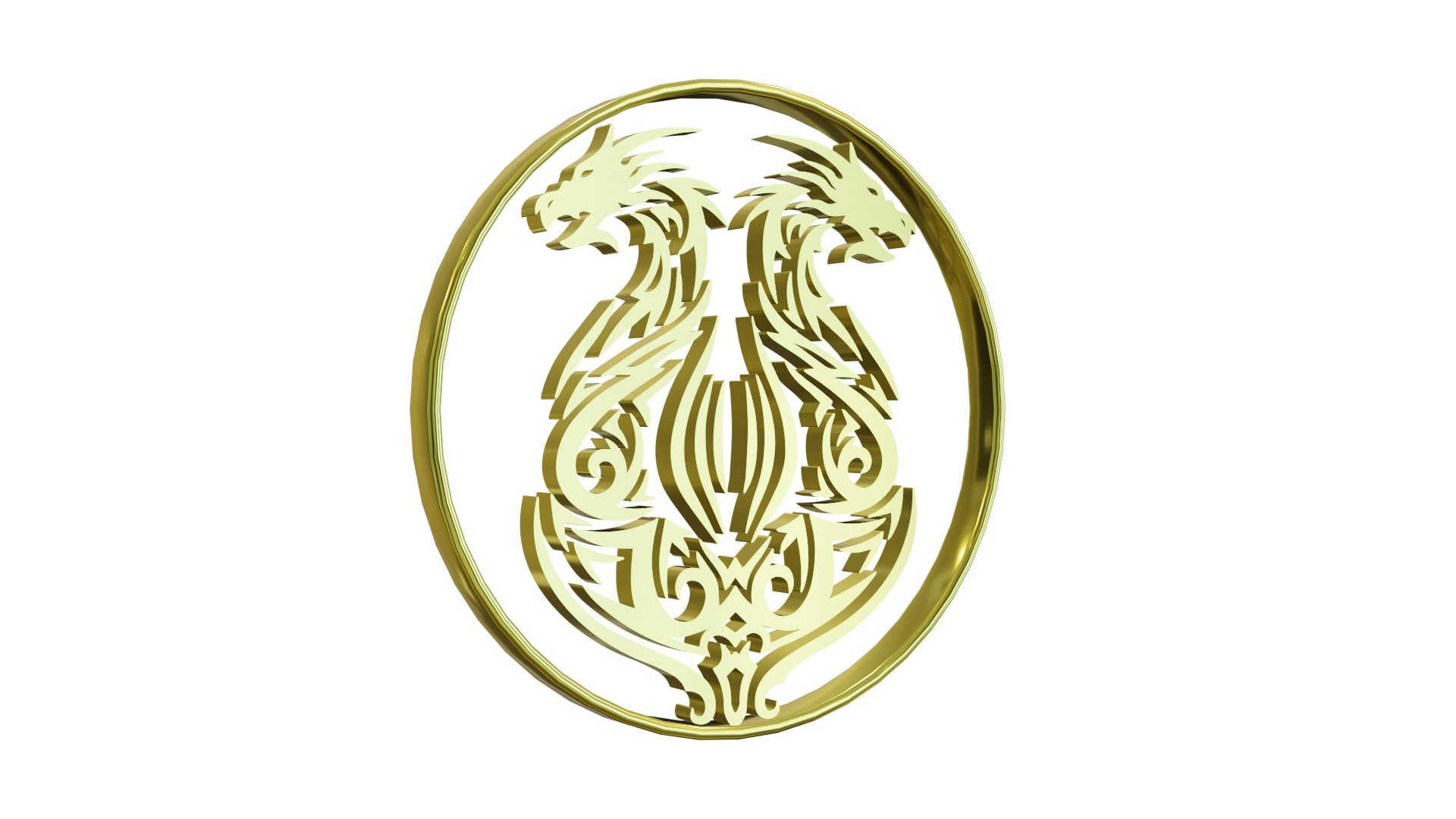 Dragon Gold Medal 3D Model - TurboSquid 2181088