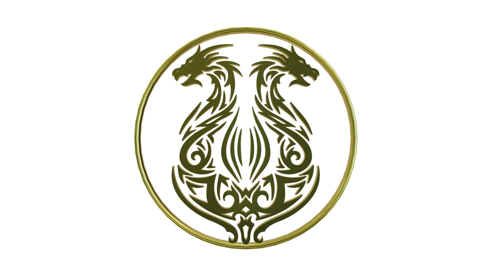 Dragon Gold Medal 3D Model - TurboSquid 2181088