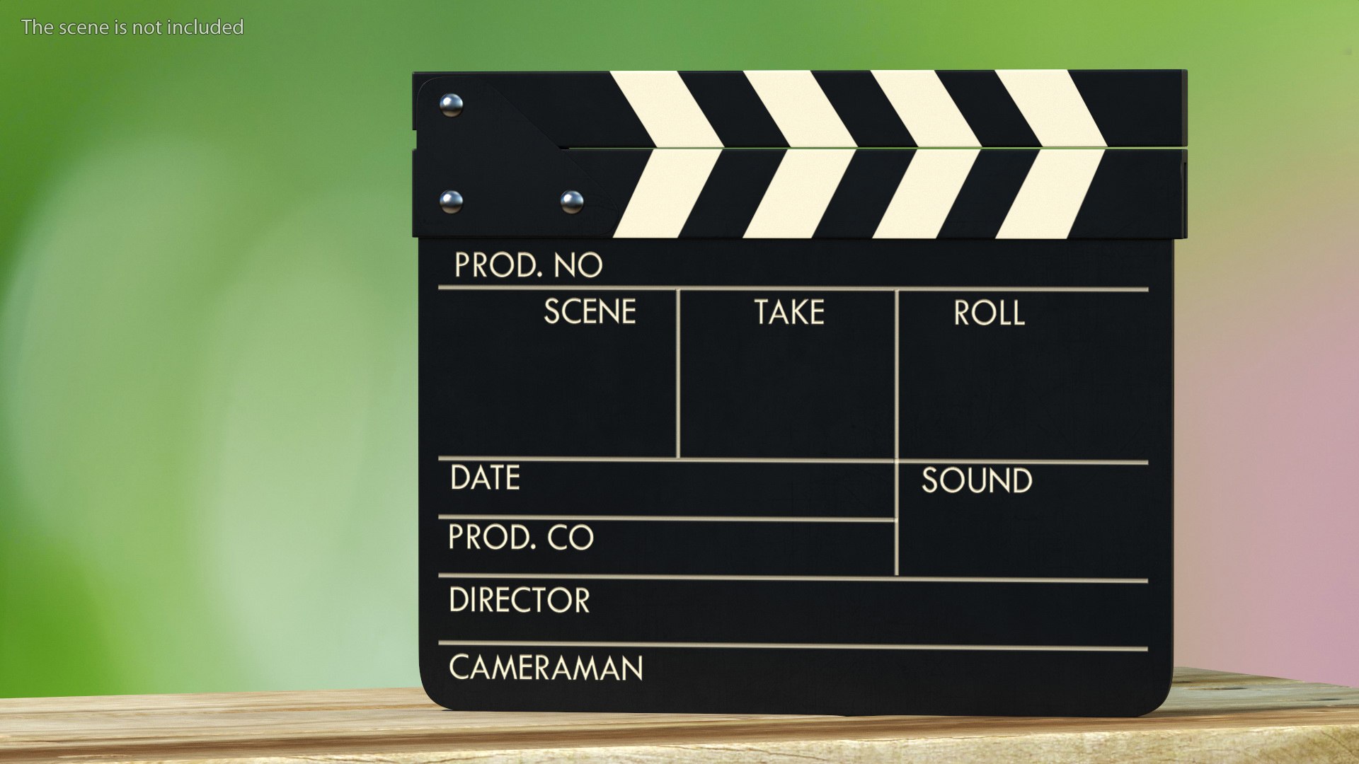 3D Wooden Movie Clapboard - TurboSquid 2118224