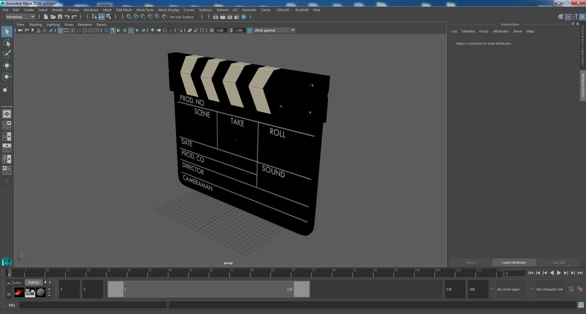 3D Wooden Movie Clapboard - TurboSquid 2118224