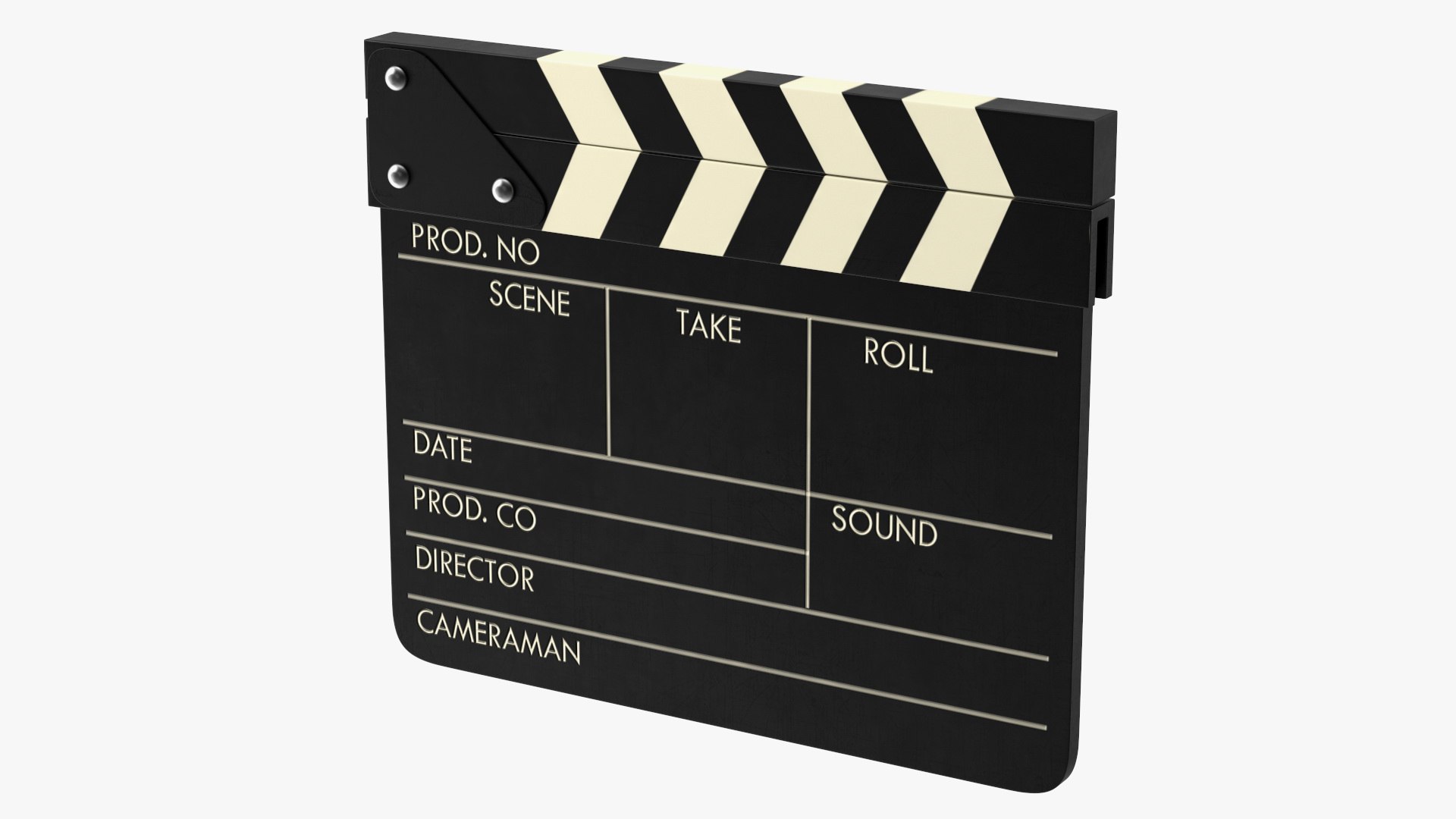 3D Wooden Movie Clapboard - TurboSquid 2118224