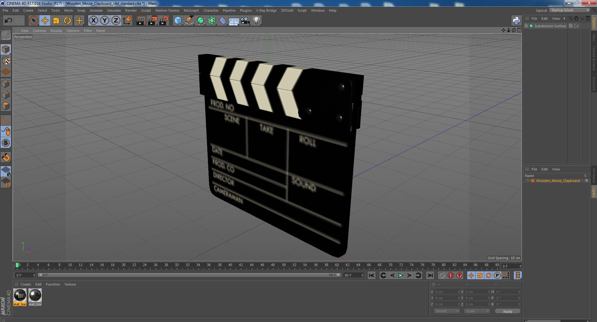 3D Wooden Movie Clapboard - TurboSquid 2118224