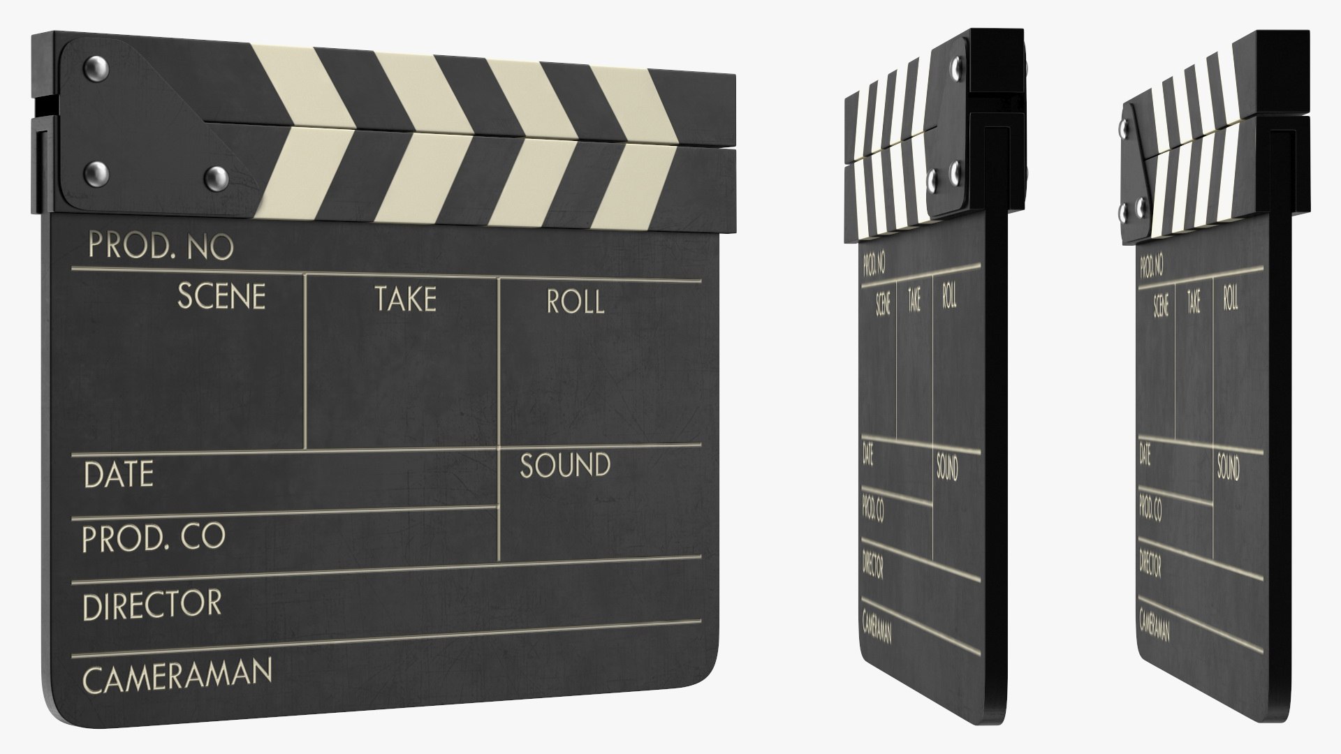 3D Wooden Movie Clapboard - TurboSquid 2118224