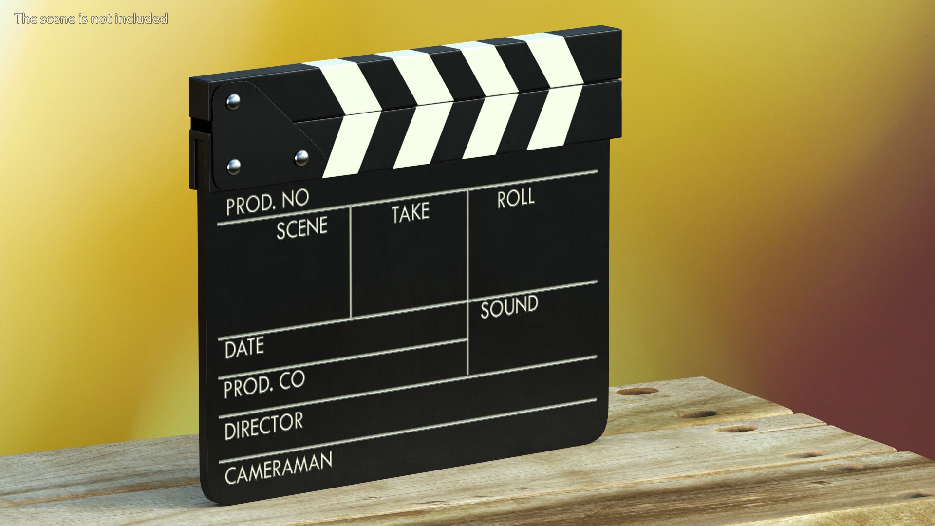 3D Wooden Movie Clapboard - TurboSquid 2118224
