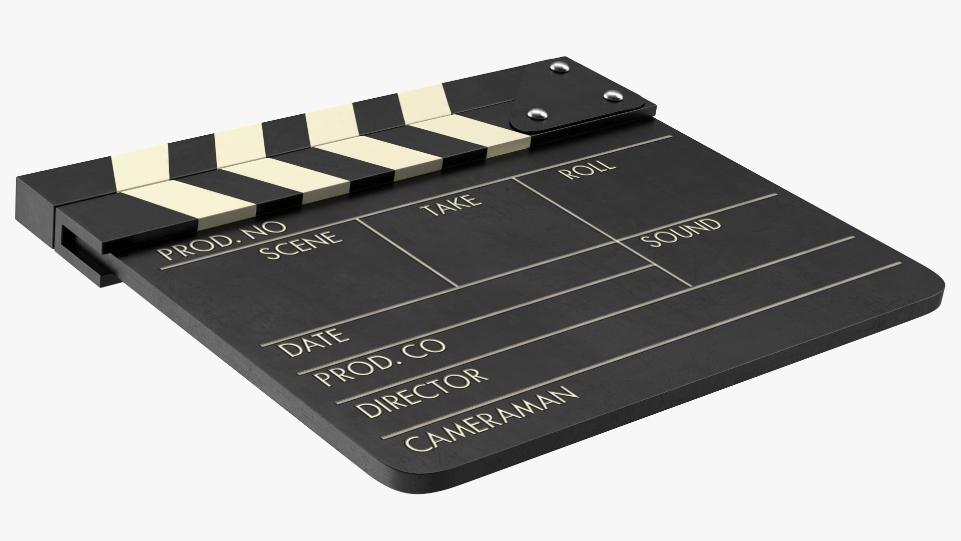 3D Wooden Movie Clapboard - TurboSquid 2118224