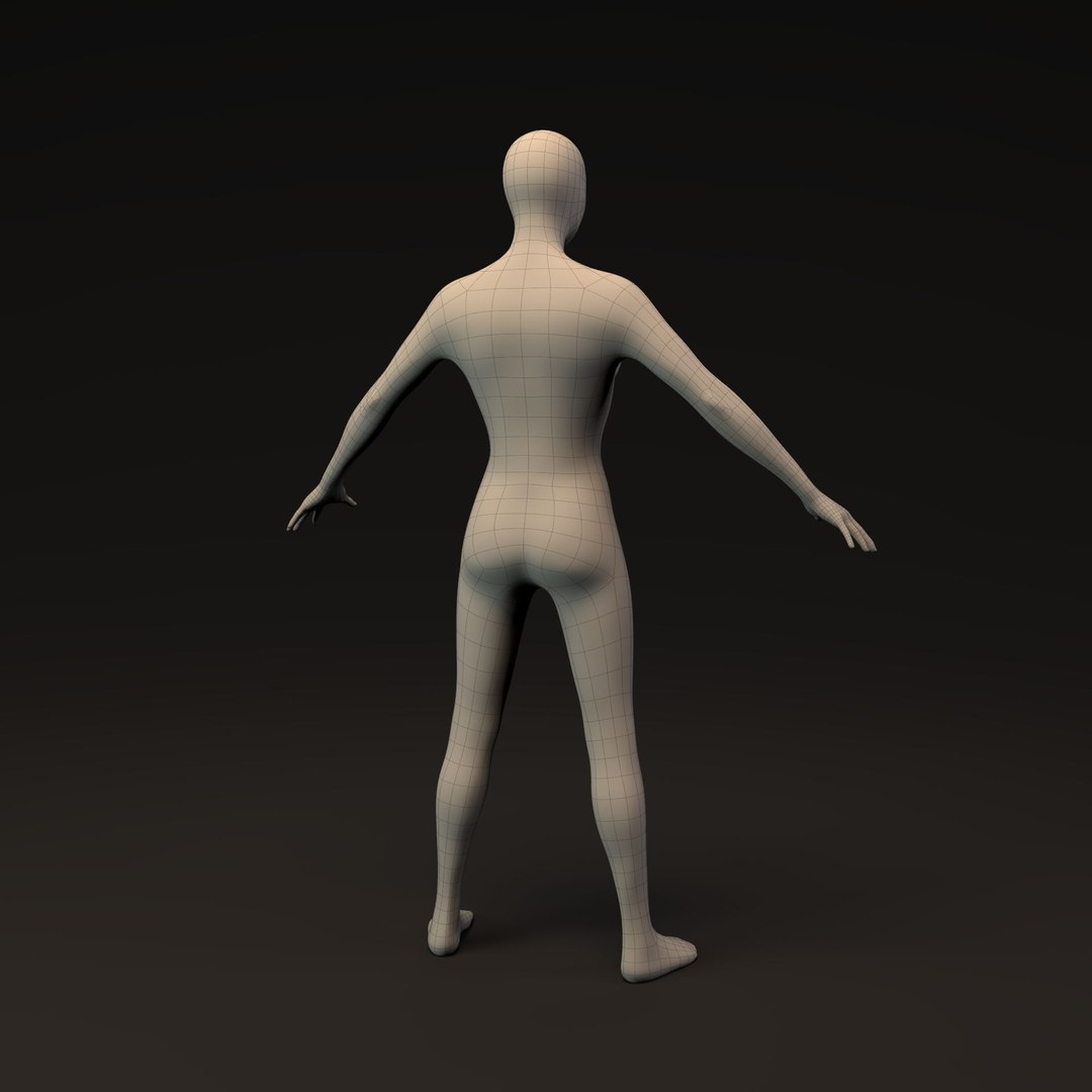 Free 3D Slender Woman Lores Basemesh Model - TurboSquid 2286083
