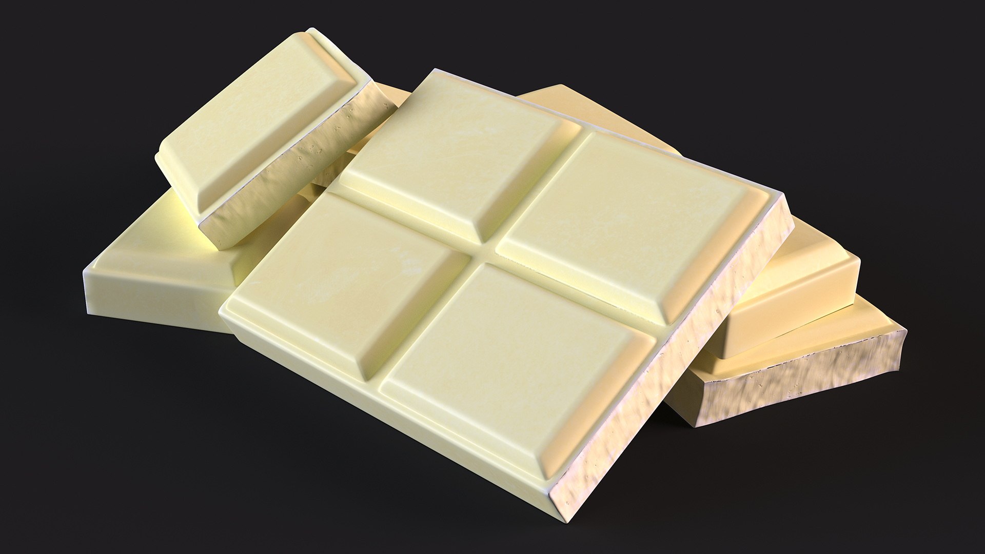 White Chocolate Squares 3D Model - TurboSquid 2073274