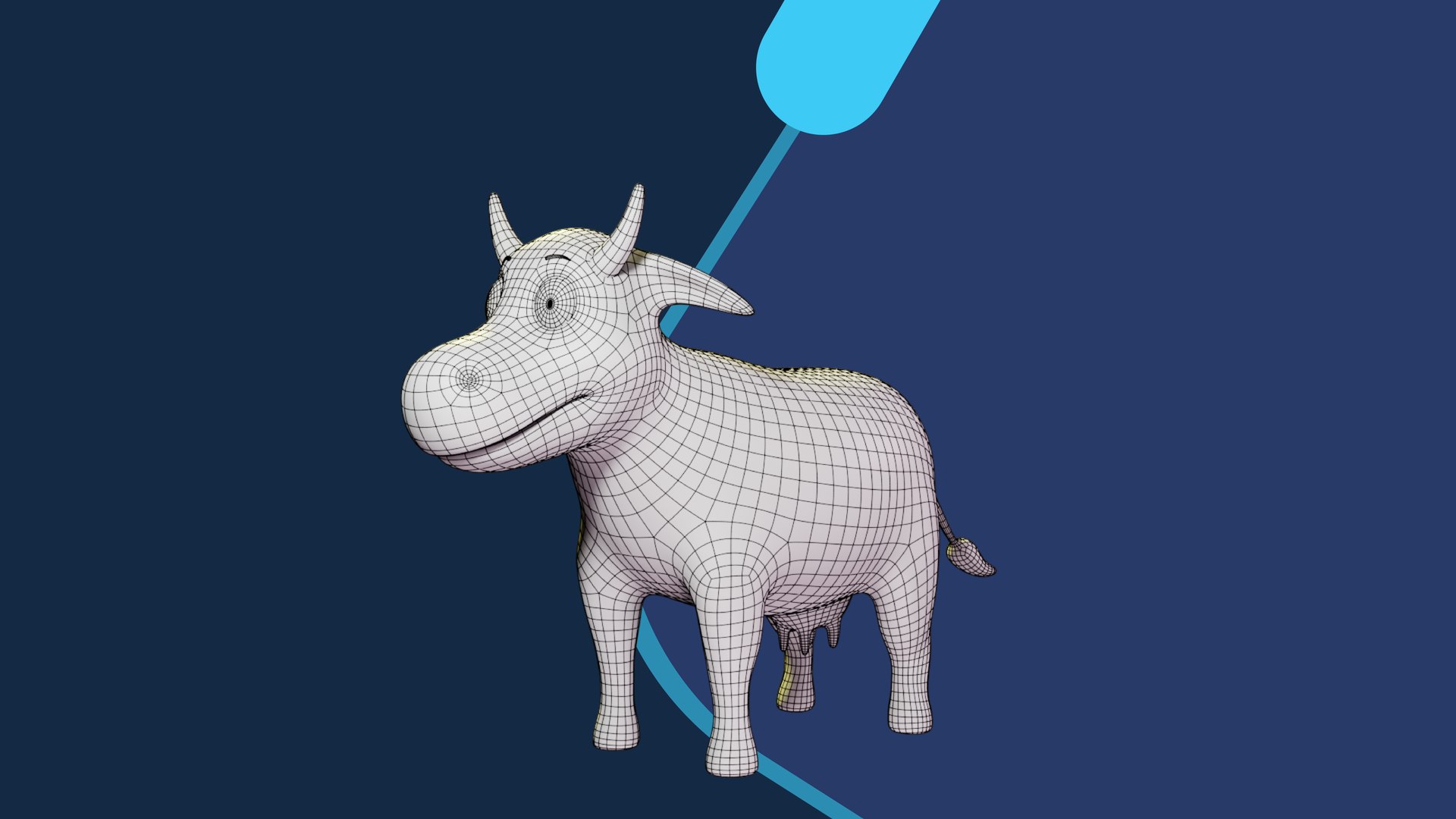 Cow 3D Cartoon Rigged Model - Blender Model - TurboSquid 2222130