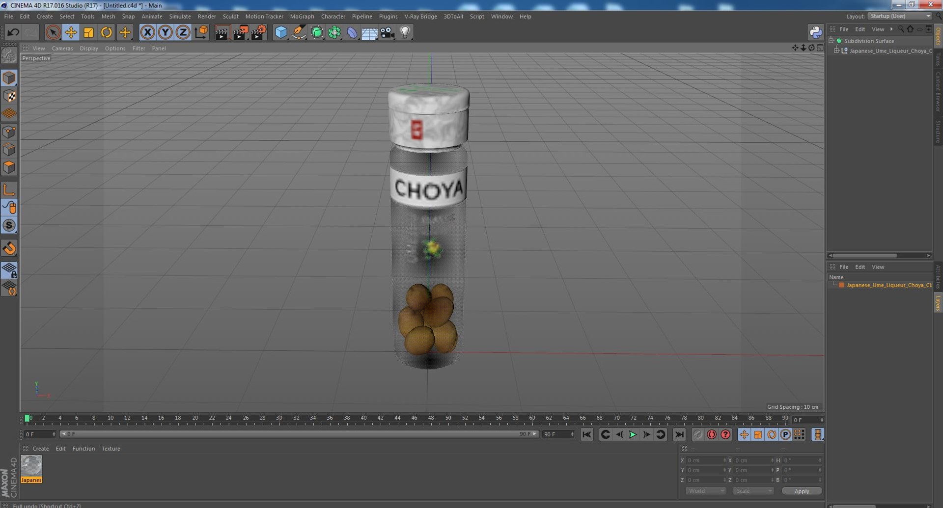 Japanese Ume Liqueur Choya Classic 3D Model - TurboSquid 2021467
