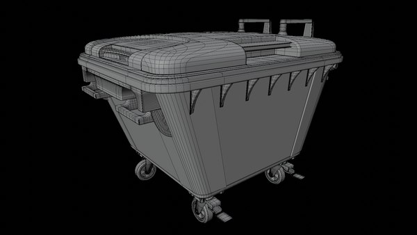 3D Dustbin Rigged PBR Unity UE V-Ray Arnold Textures Included ...
