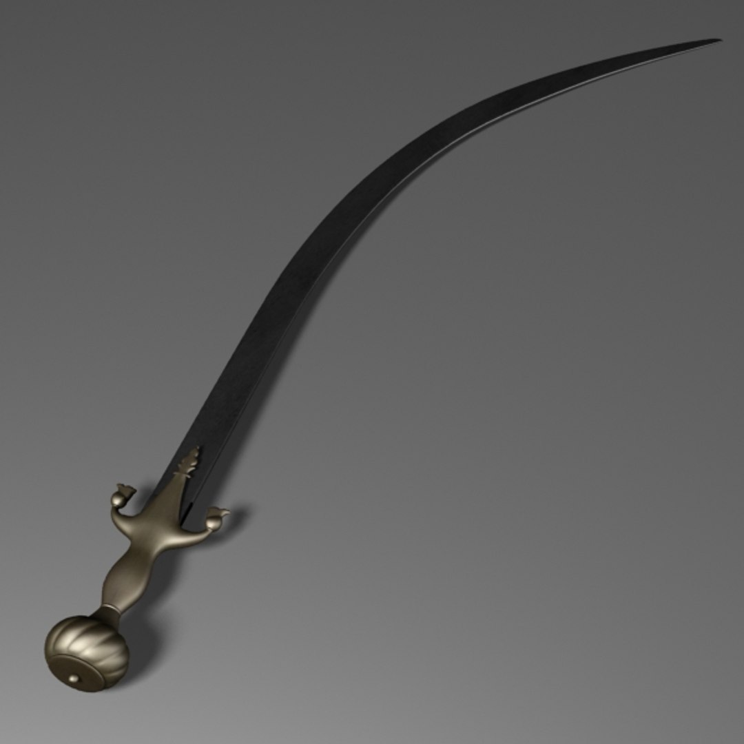 3d Mughal Scimitar Model