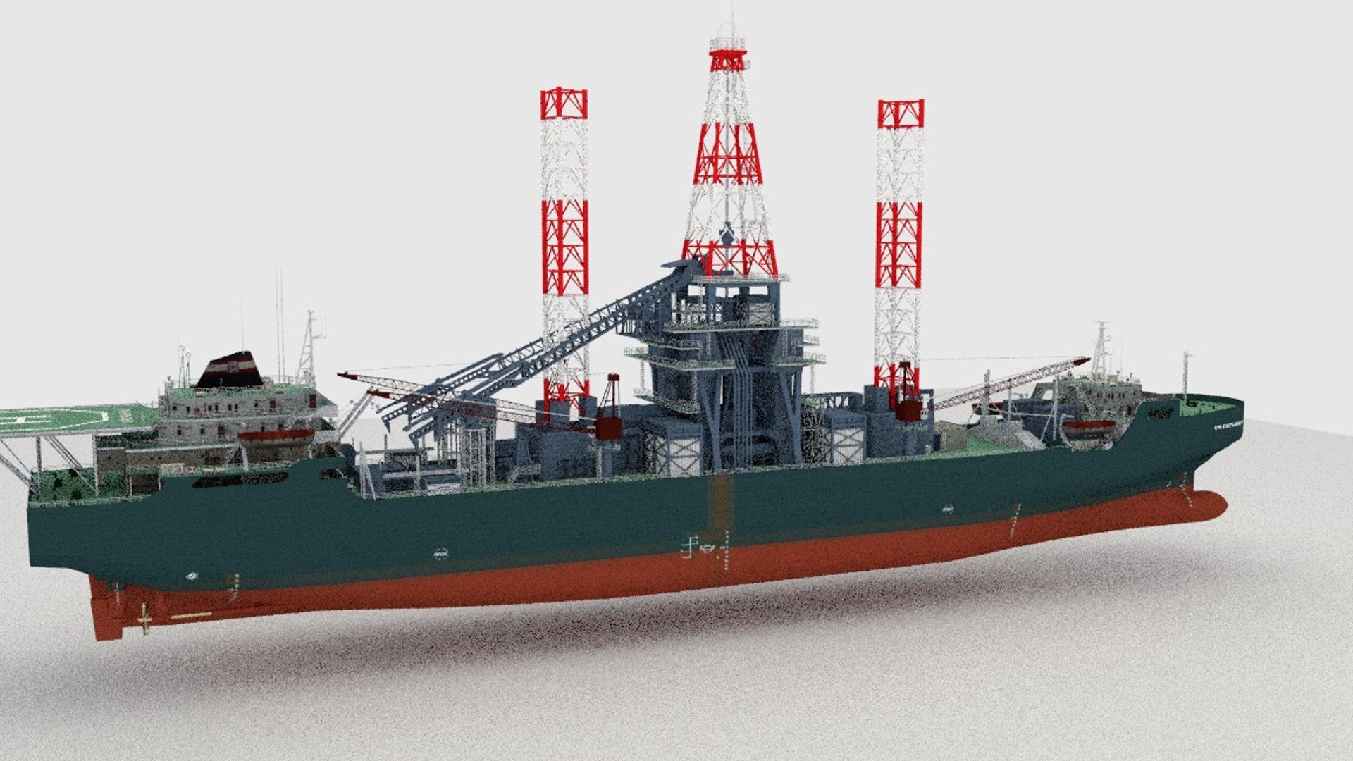 Drillship Drill Ship 3d Model