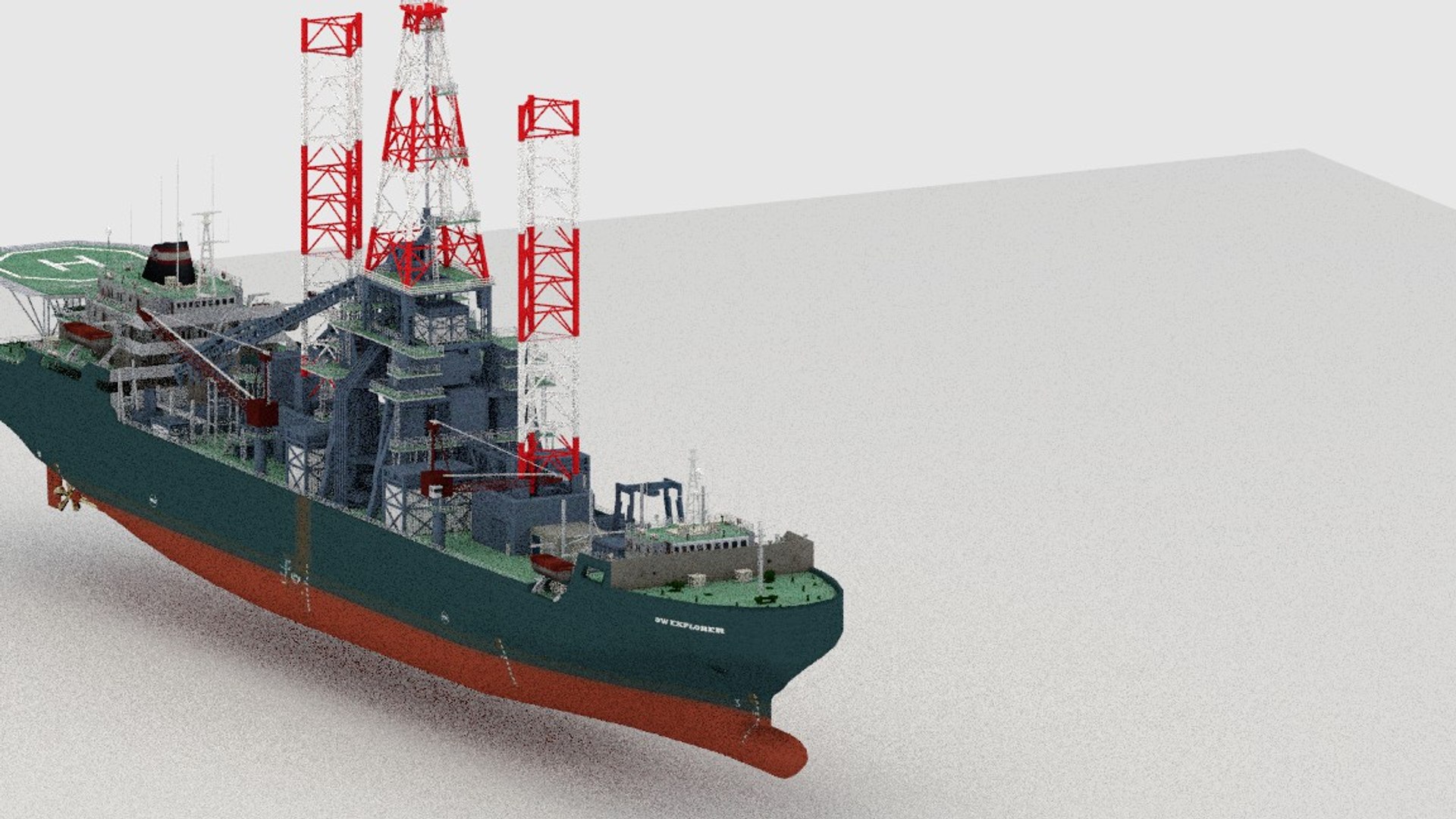 Drillship Drill Ship 3d Model