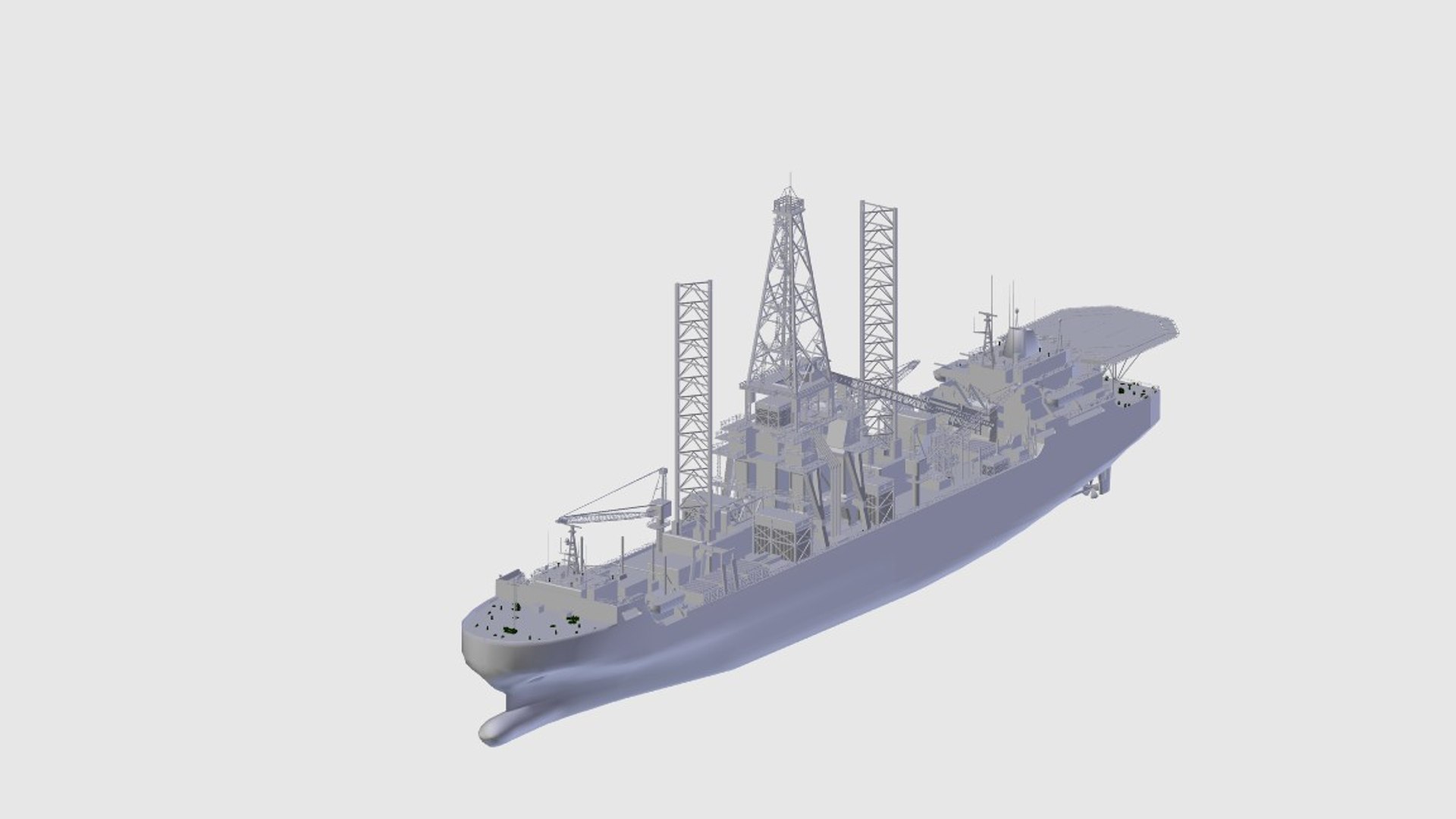 Drillship Drill Ship 3d Model