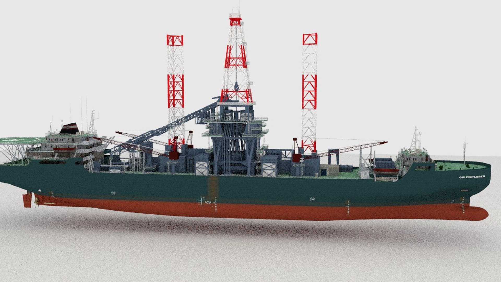 Drillship Drill Ship 3d Model