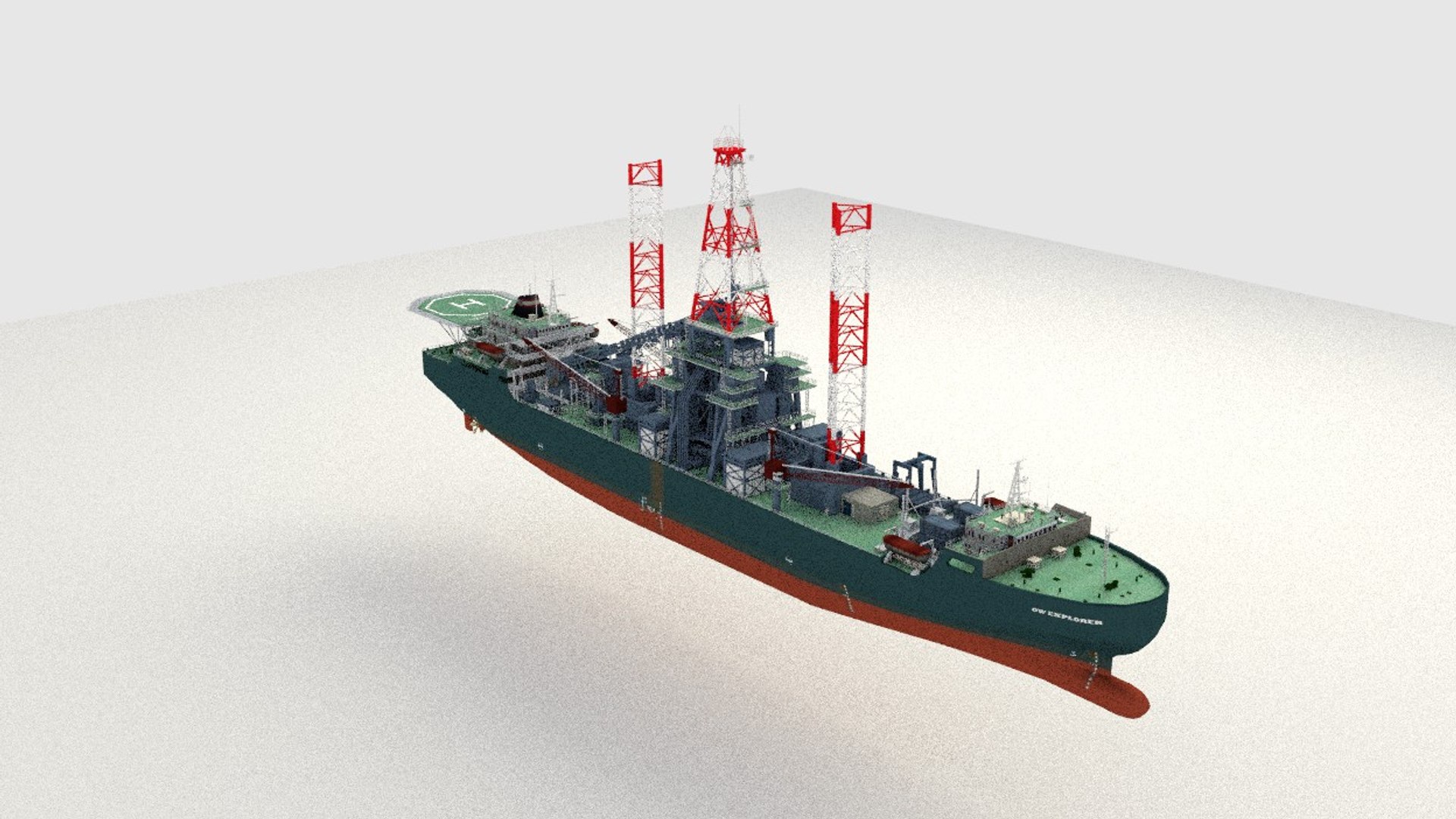 Drillship Drill Ship 3d Model