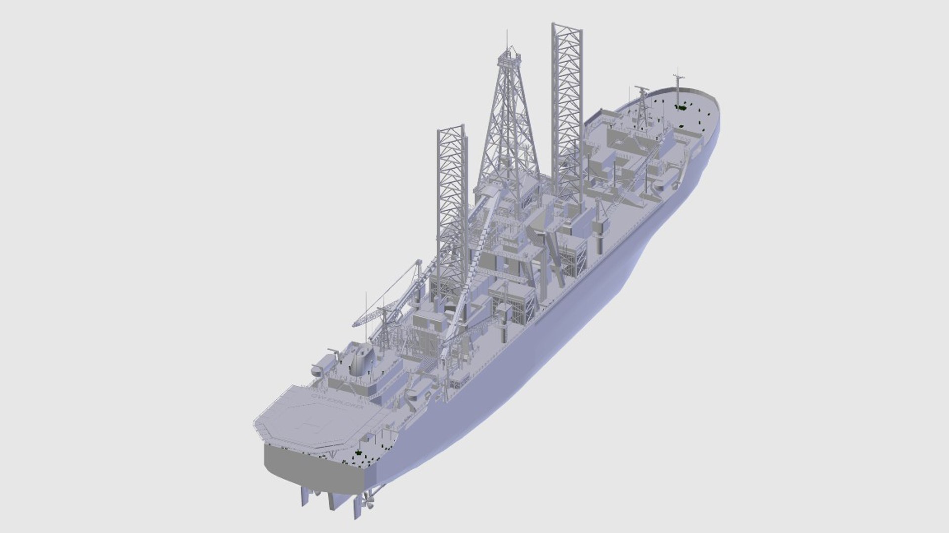 Drillship Drill Ship 3d Model