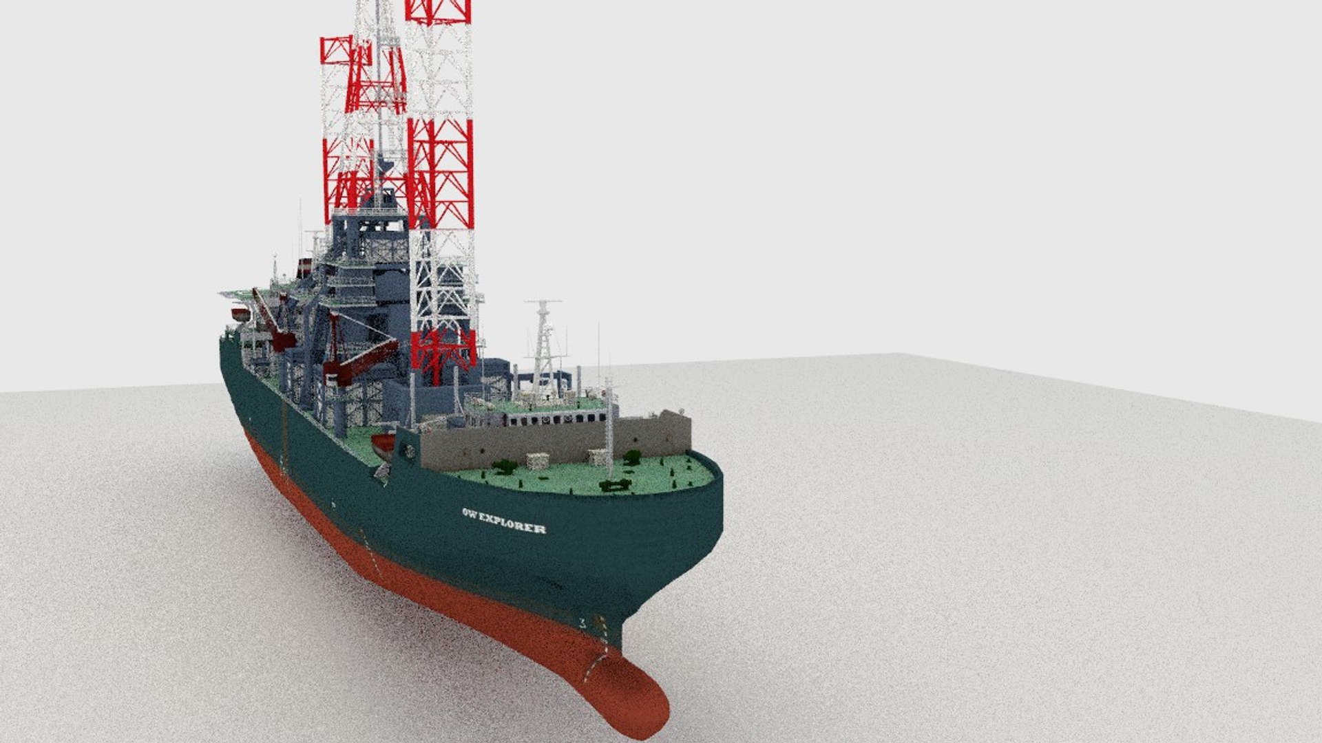 Drillship Drill Ship 3d Model