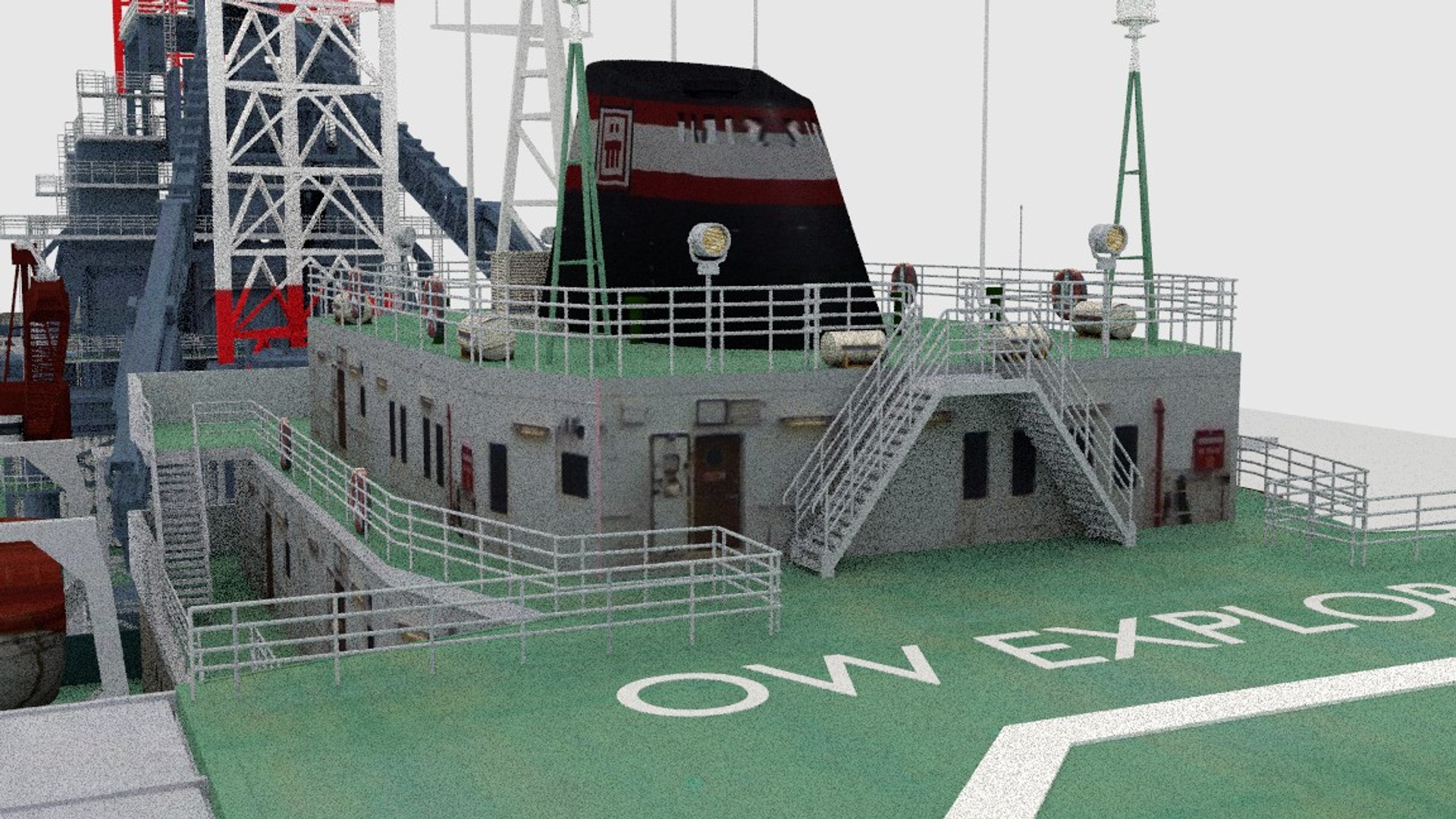 Drillship Drill Ship 3d Model