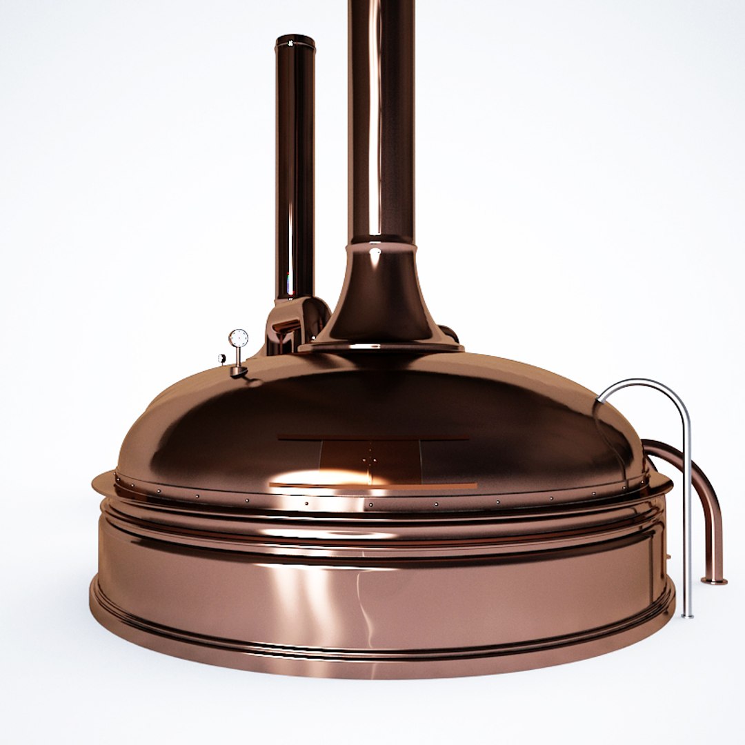 3d Copper Beer Kettle Model