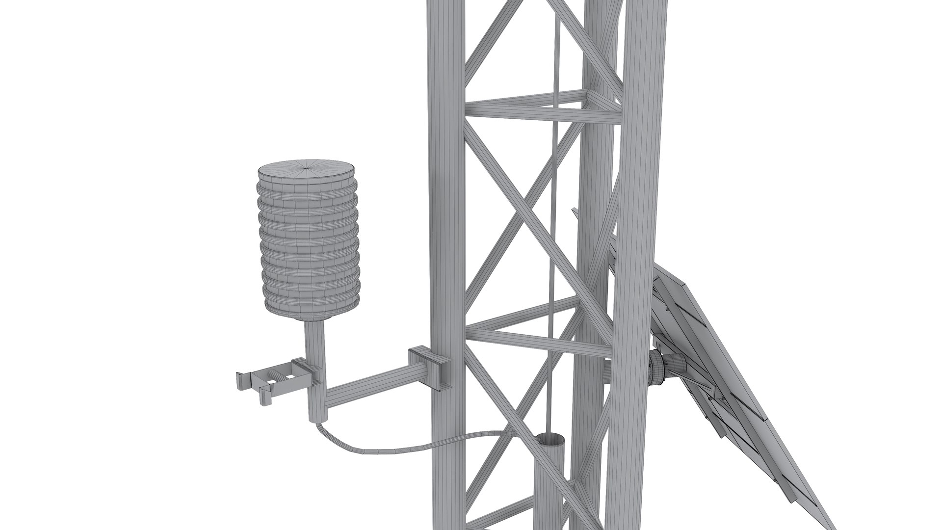 3D Model Campbell Scientific Weather Station With Solar Panel ...