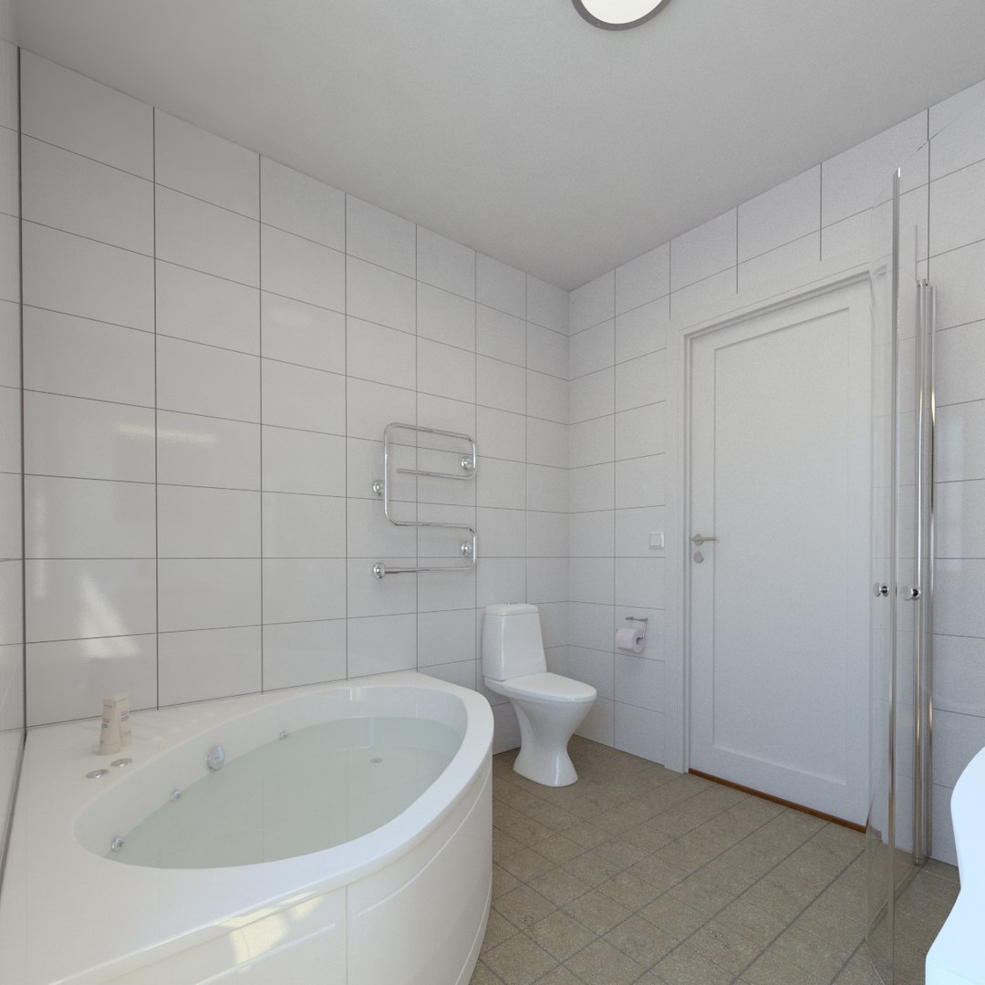 3d Bathroom Scene Model