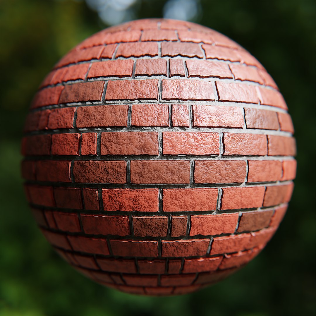 Procedural Red Brick Wall Material 03 3D Model - TurboSquid 2411387