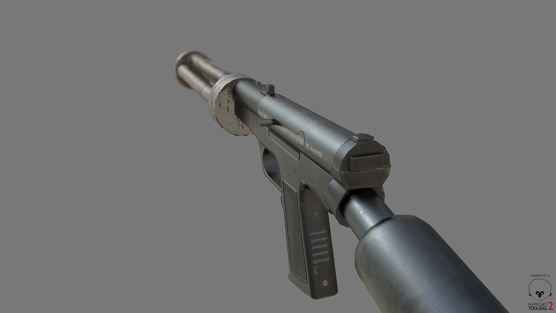 Free Fbx Model Smg-60 Minigun Pbr