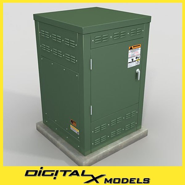 electrical boxes 3d obj