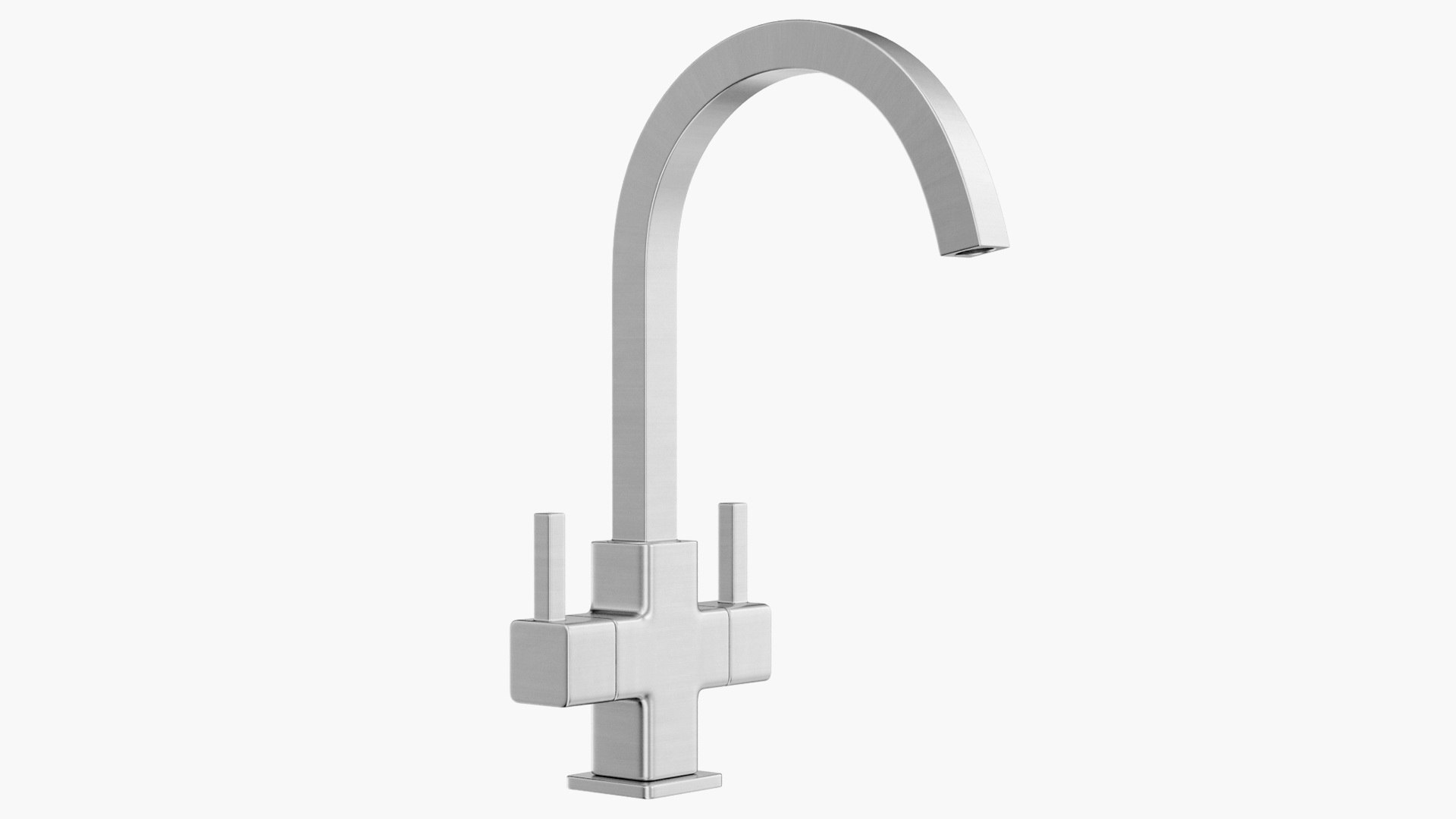 Monobloc Angular Dual Lever Kitchen Tap 3D model - TurboSquid 1724258